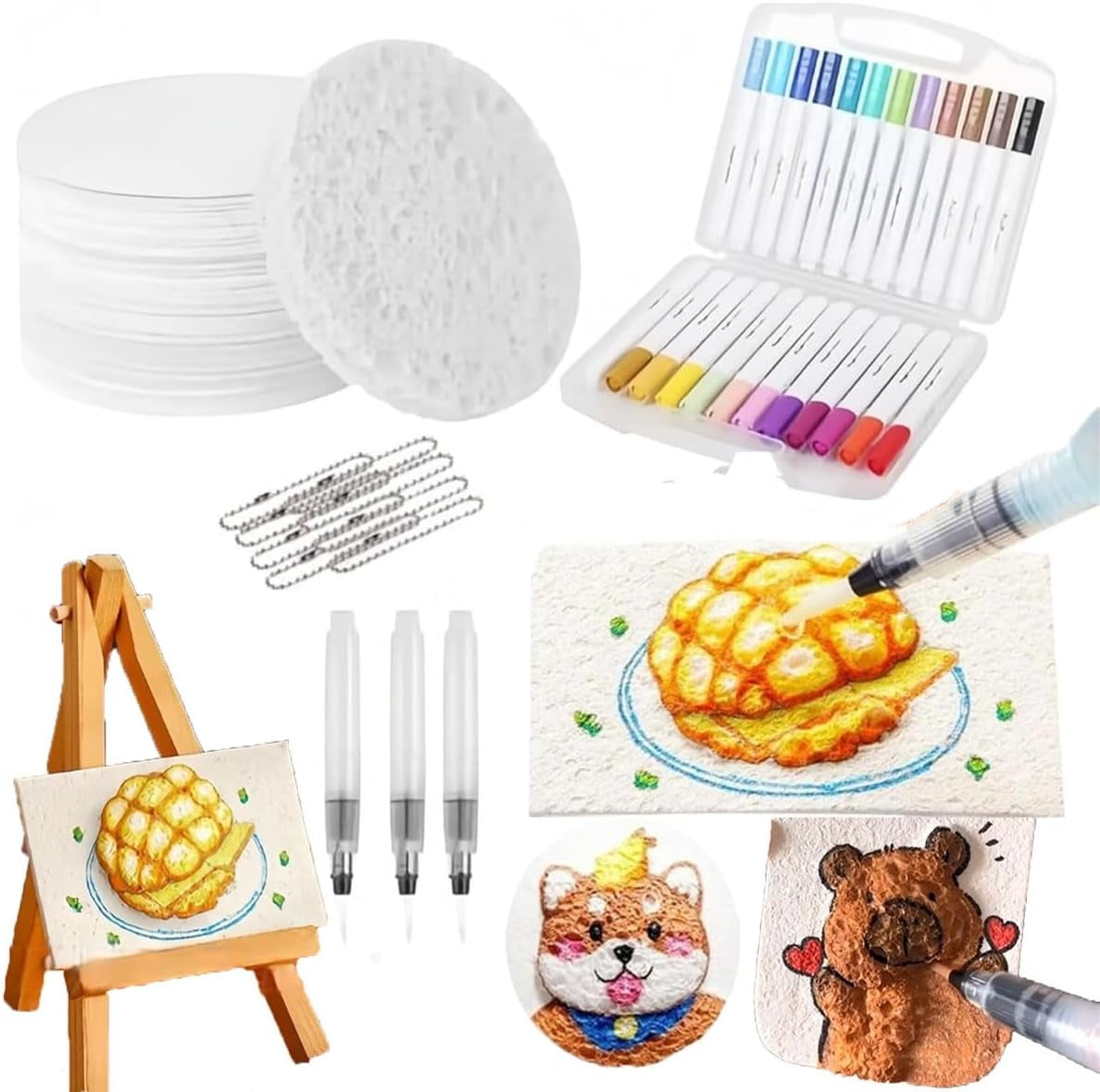 Magic Foam Texture Painting Kit, Magic Puffy Paint, 3D Drawing Magics ...