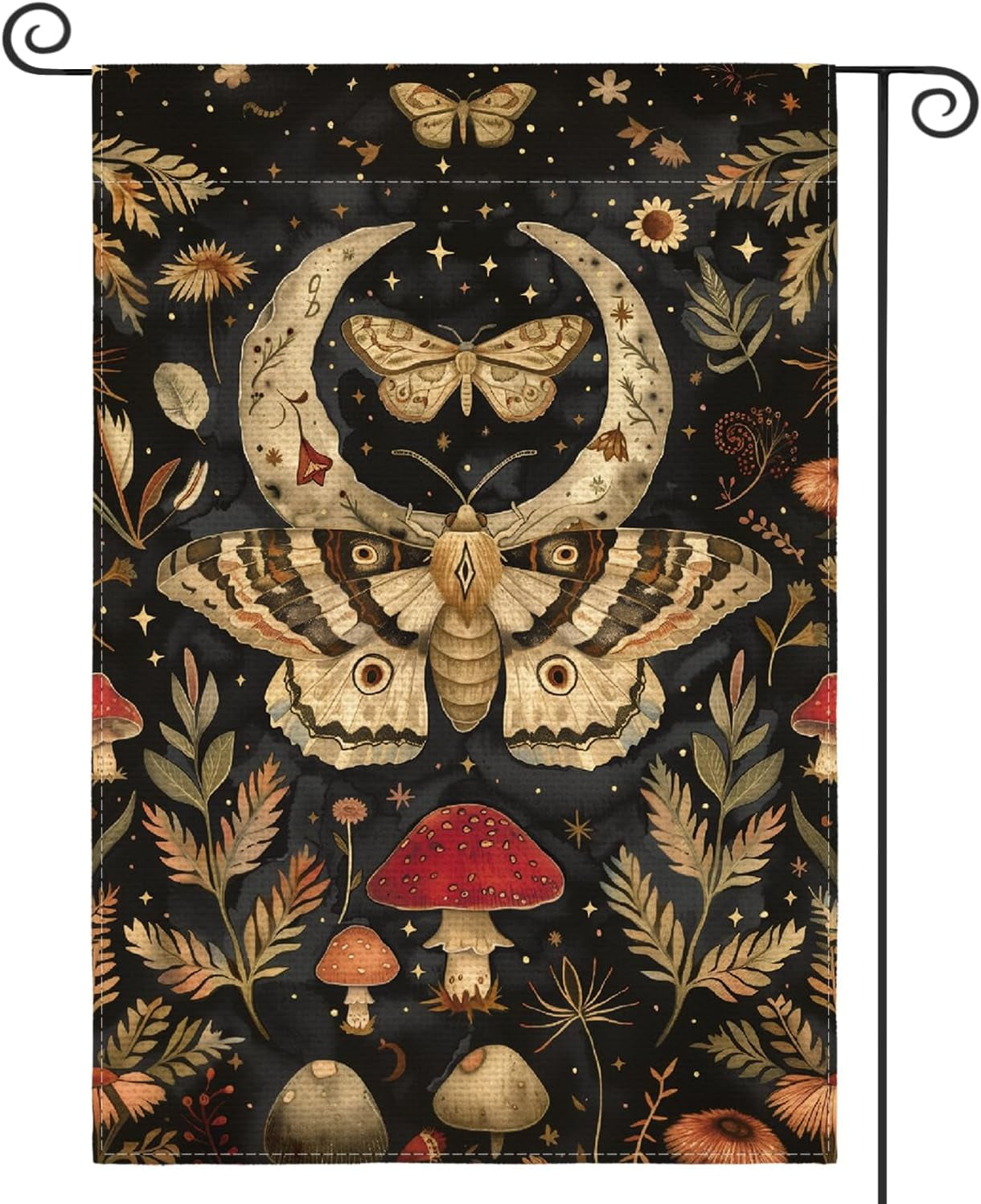 Magic Forest Garden Flag 28x40 inch Double Sided Outside, Mushroom Moon ...