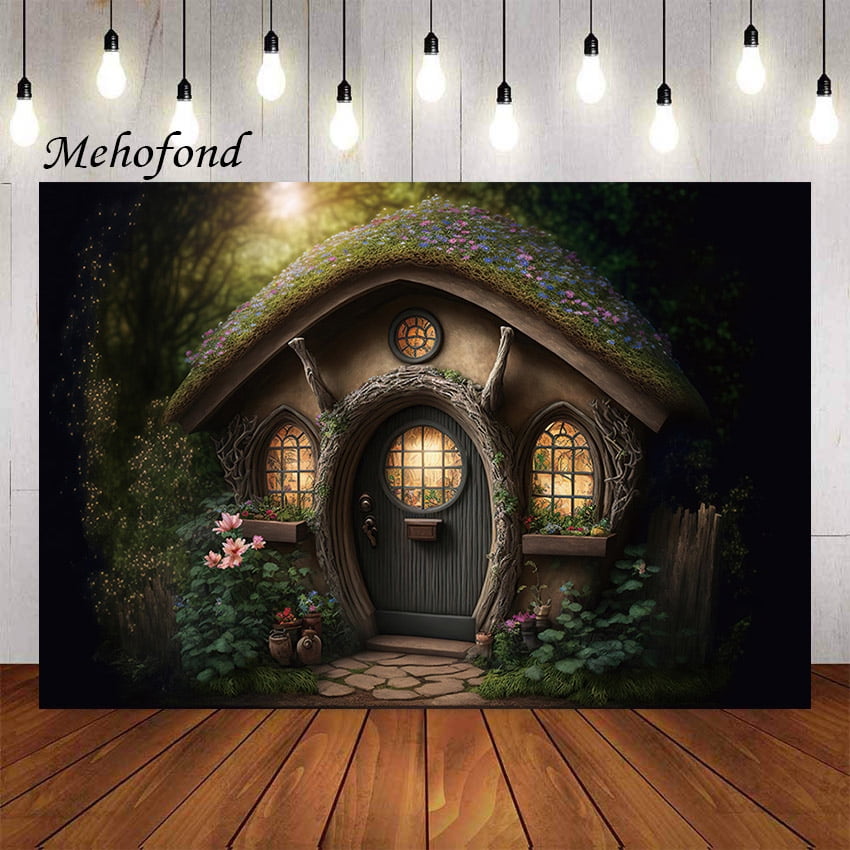 Magic Forest House Wonderland Kid Birthday Party Cake Smash Portrait r ...