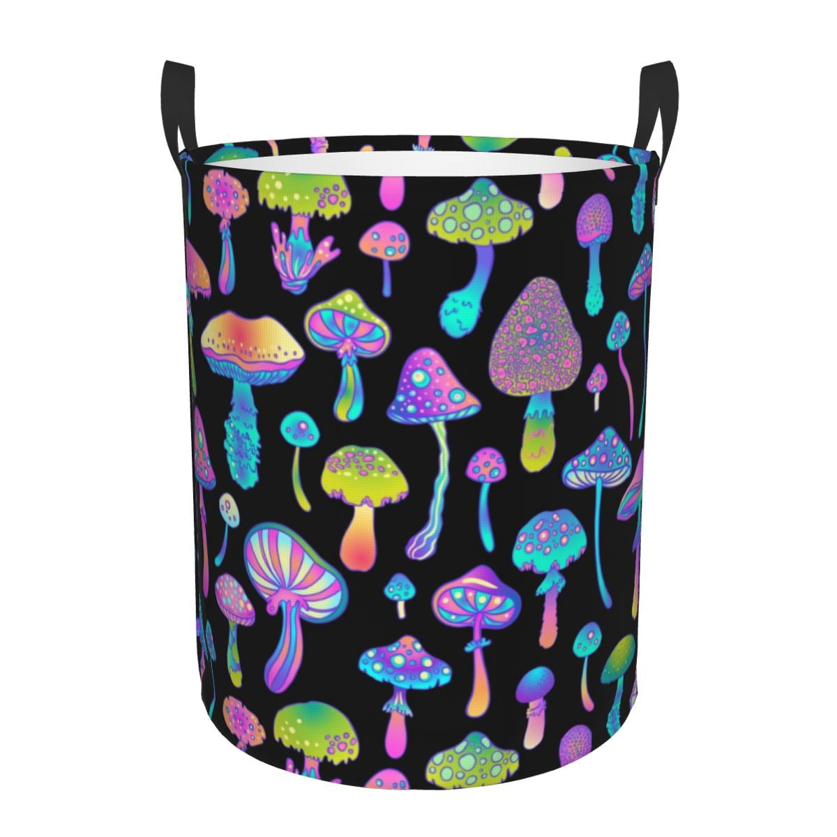 Magic Forest Laundry Basket Collapsible Psychedelic Mushrooms Cartoon ...