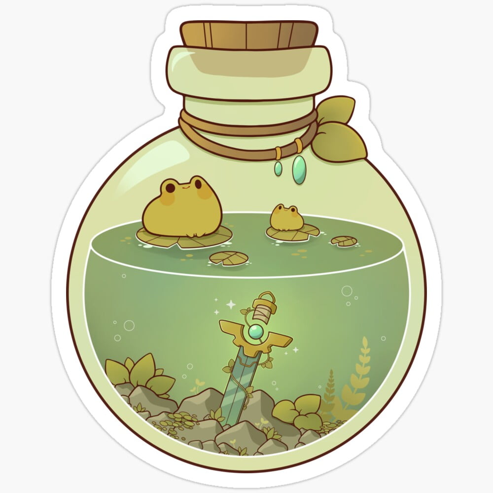 Magic Frog Potion Sticker Phone Decal Water Bottle Stickers Car Decals ...