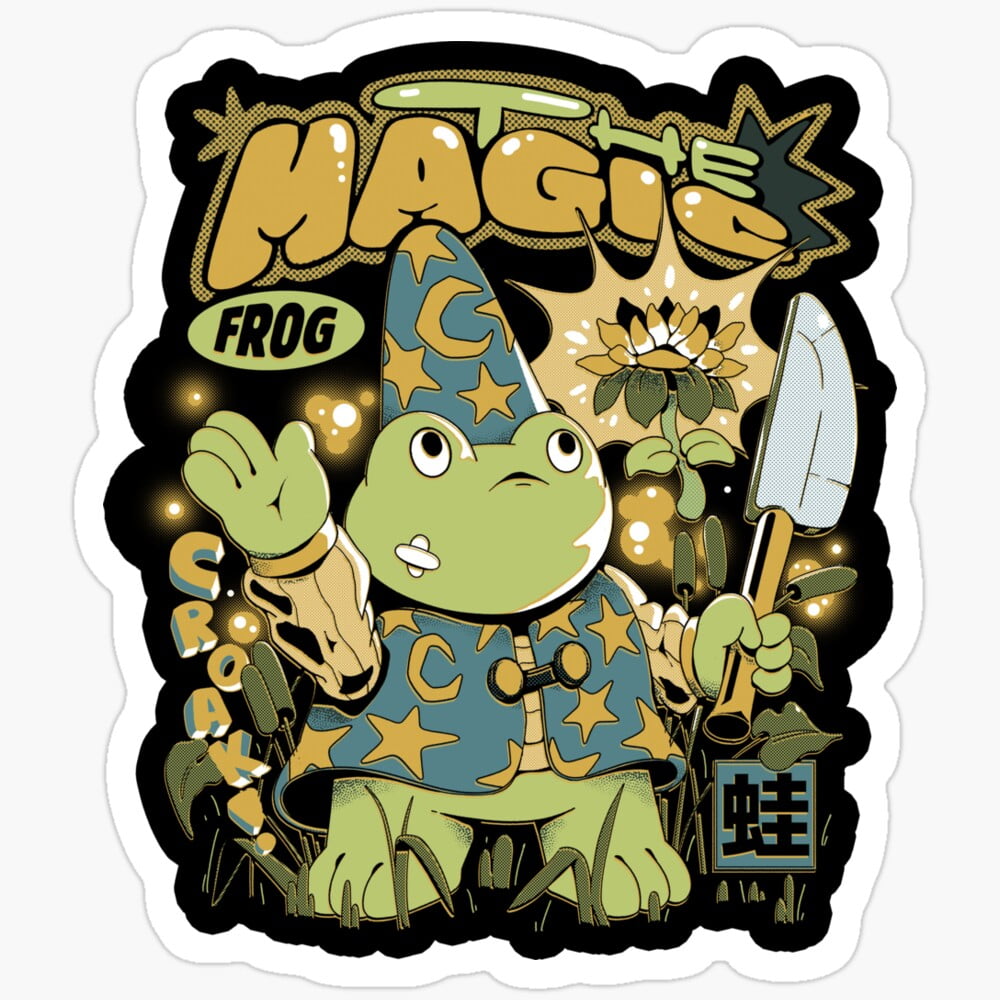 Magic Frog Sticker Phone Decal Water Bottle Stickers Car Decals, Laptop ...