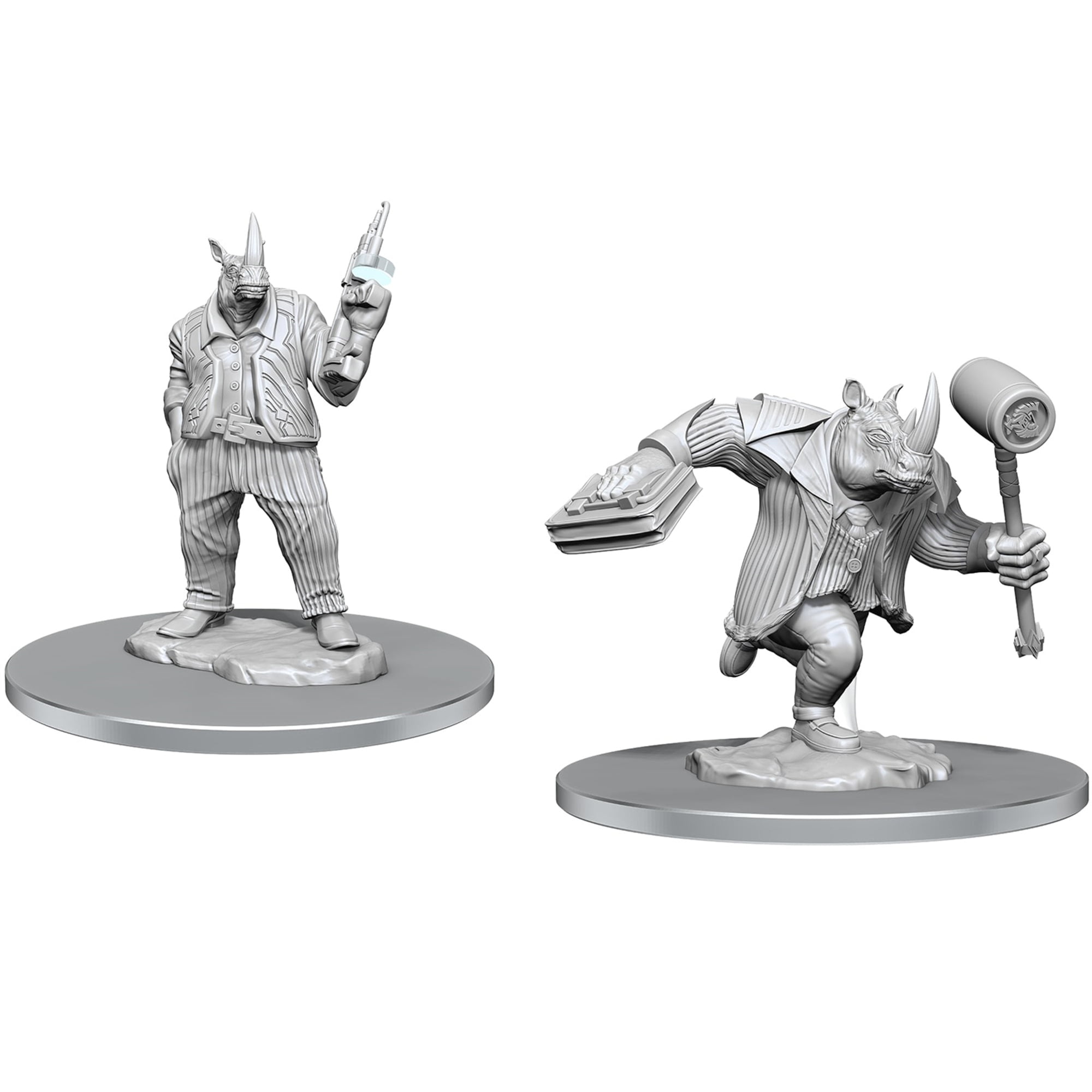Magic The Gathering Unpainted Miniatures: Freelance Muscle & Rhox ...
