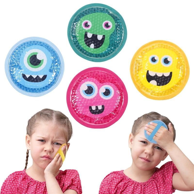 Magic Gel Kids Ice Packs for Boo Boos - Pack of 4 - Reusable Soft Ice ...