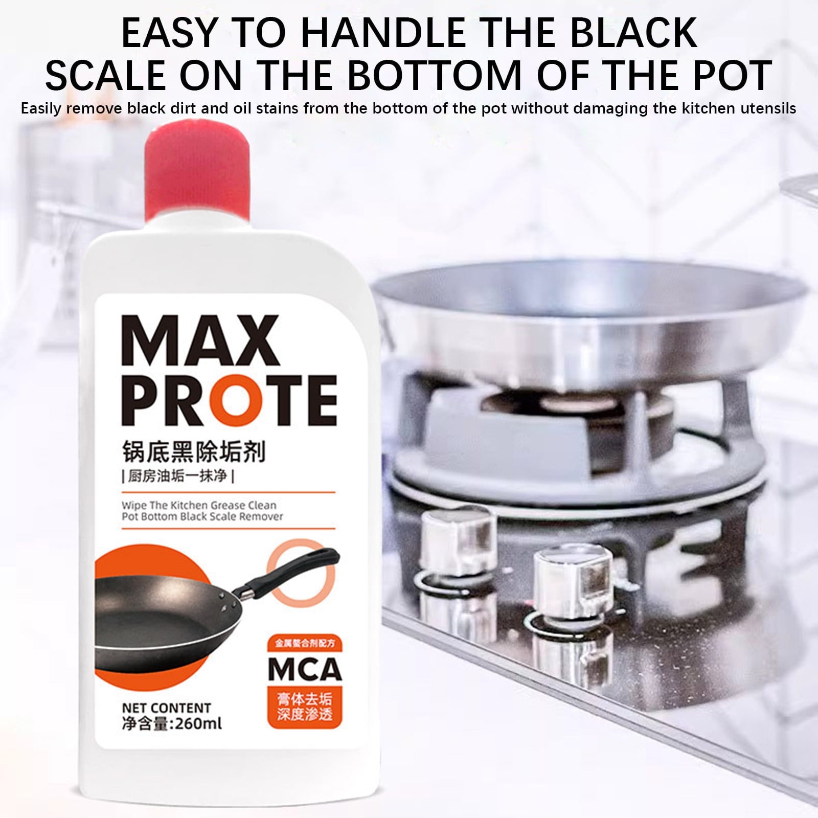 Magic Gel Cleaner for Black Pot Bottom,260mL PotBottom Cleaning Gel ...
