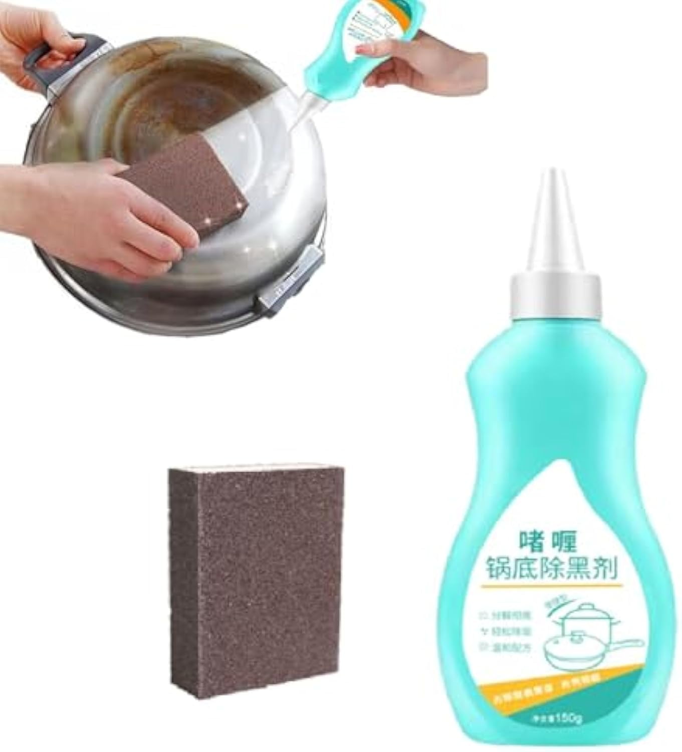 Magic Gel Cleaner for Pots and Pans, Magic Gel Cleaner Kitchen, 150g ...