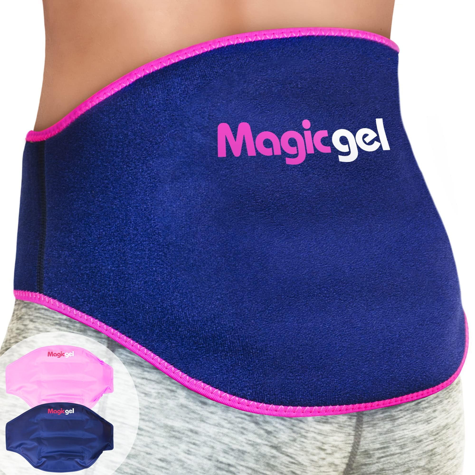 Magic Gel Ice Pack for Back Pain Relief | 2 Pack Lower Back Wrap for ...
