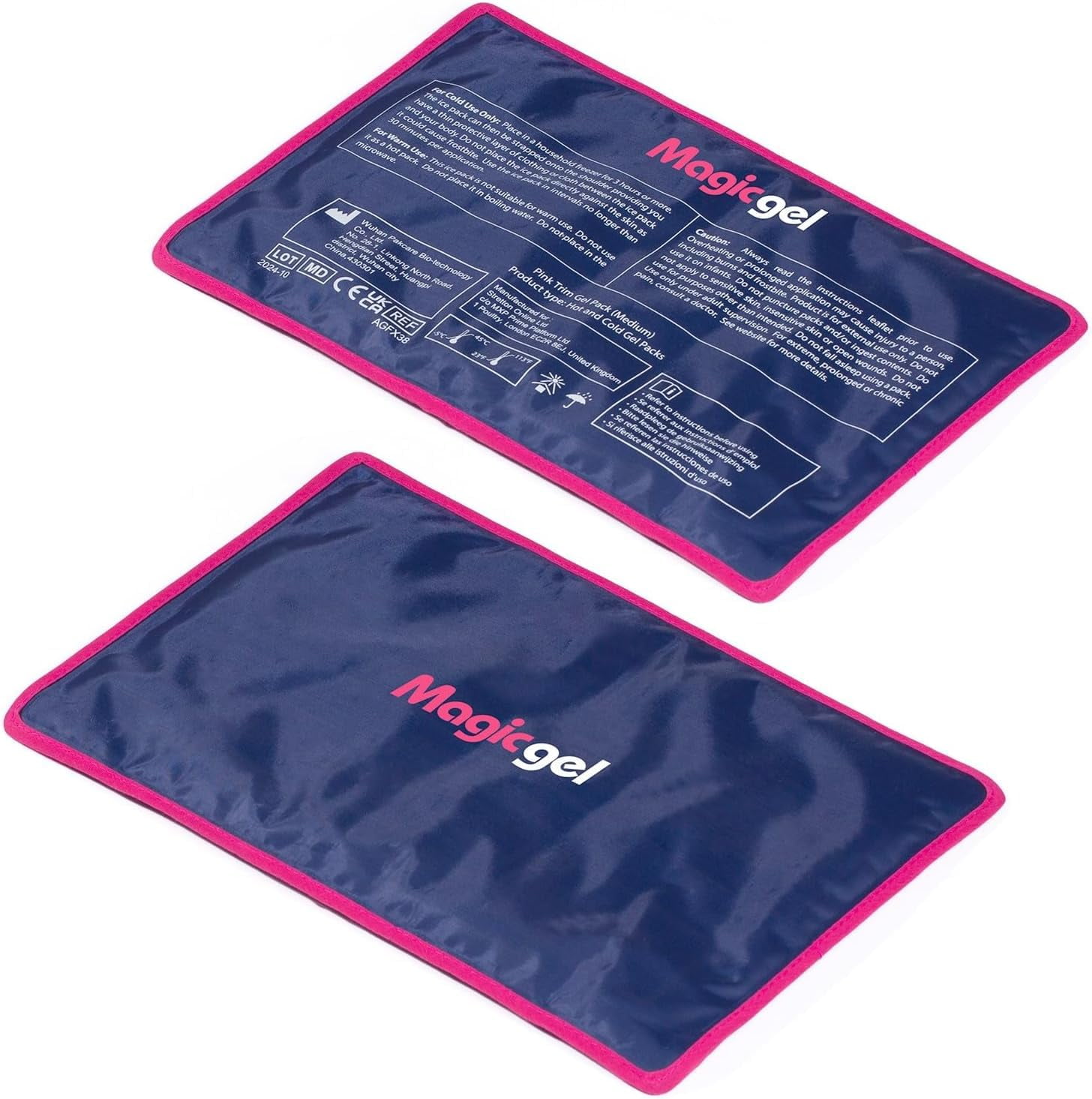 Magic Gel Reusable Flexible Cold Packs, Pain Relief Therapy, 2Pc, Stays ...