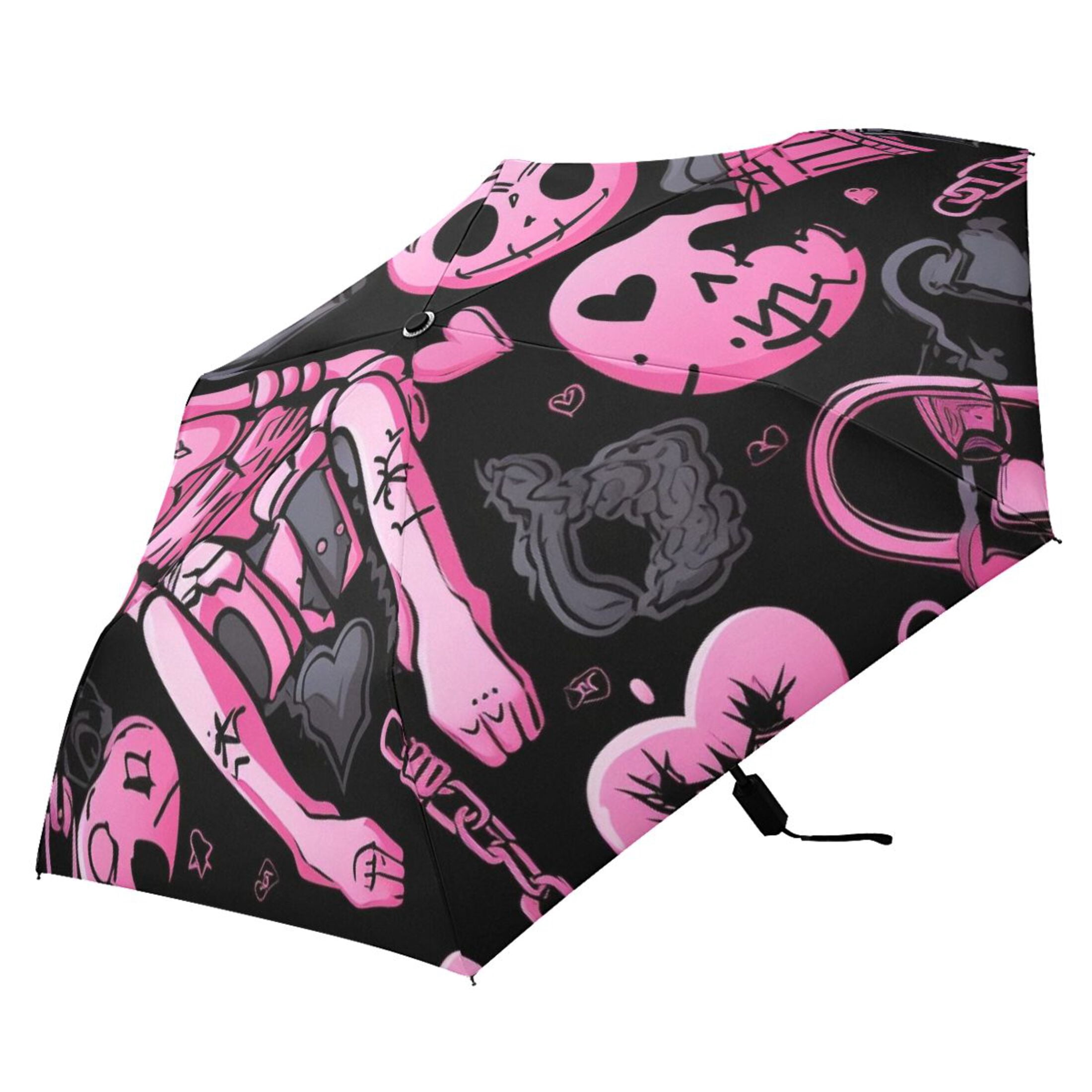 Magic Ghost Compact Folding Umbrella for Rain Windproof Travel Umbrella ...