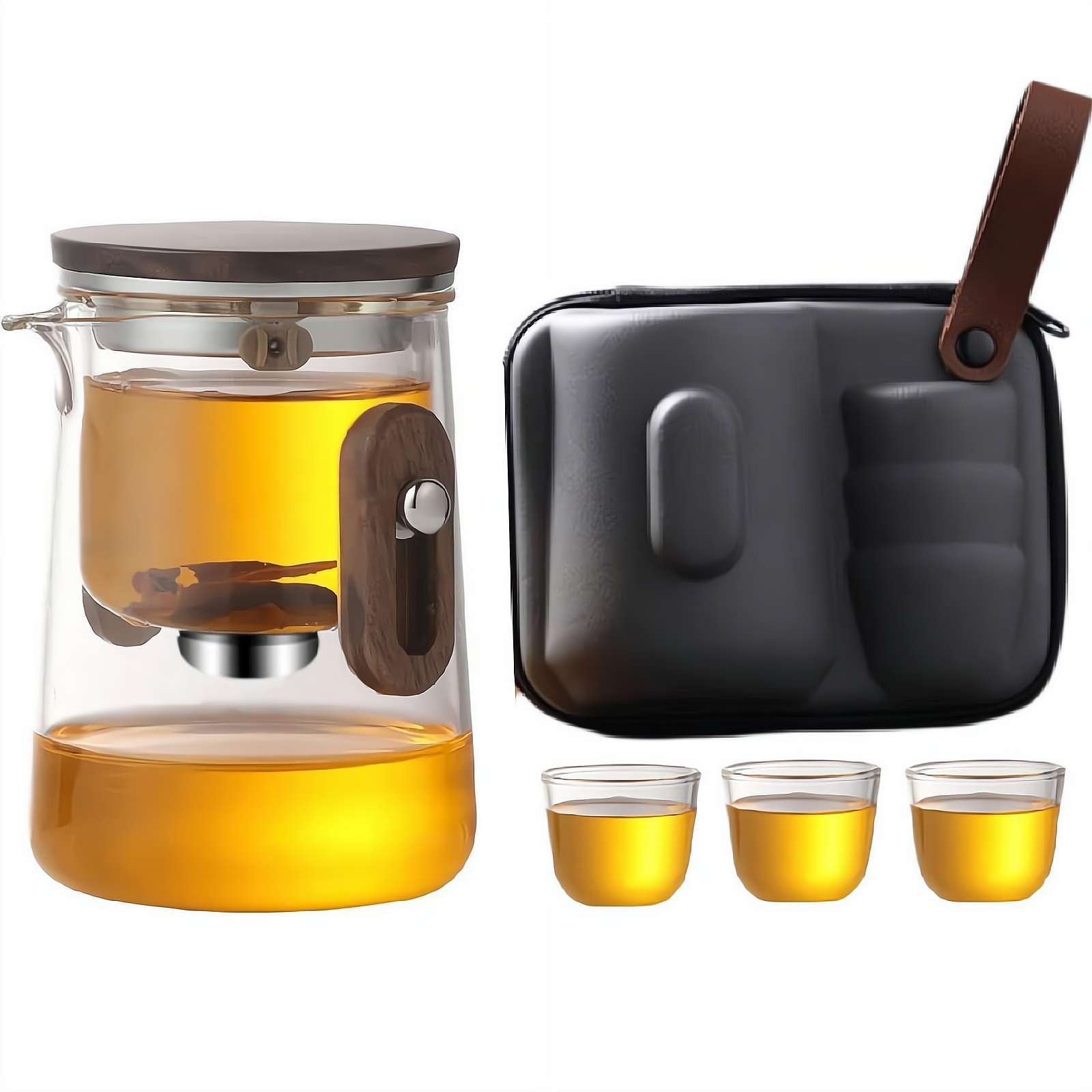 Magic Glass Teapot with Infuser, 600ml Water Separation Design ...