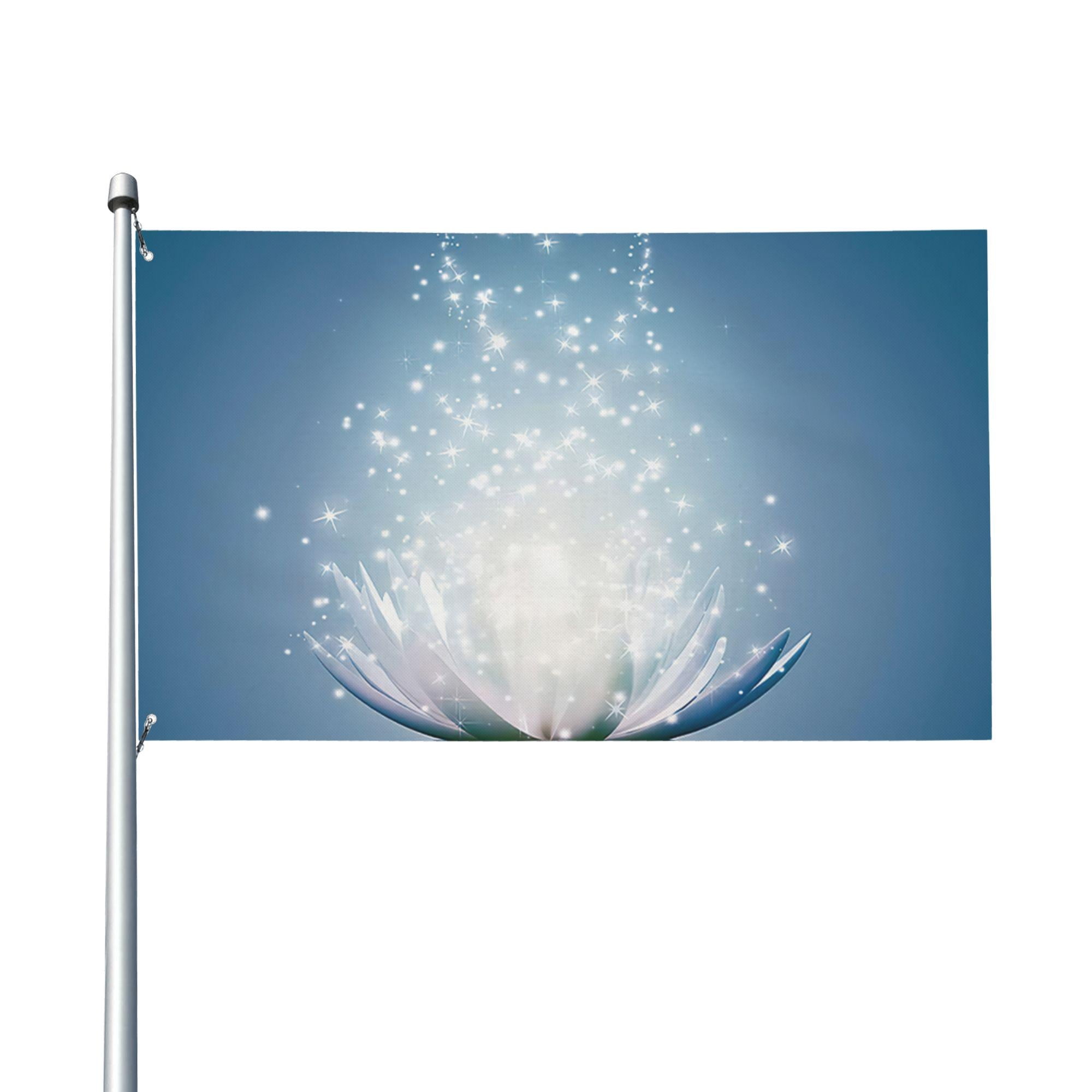 Magic Glowing Lotus Flower Zen Spa Flags Garden Home Flag House Flags ...