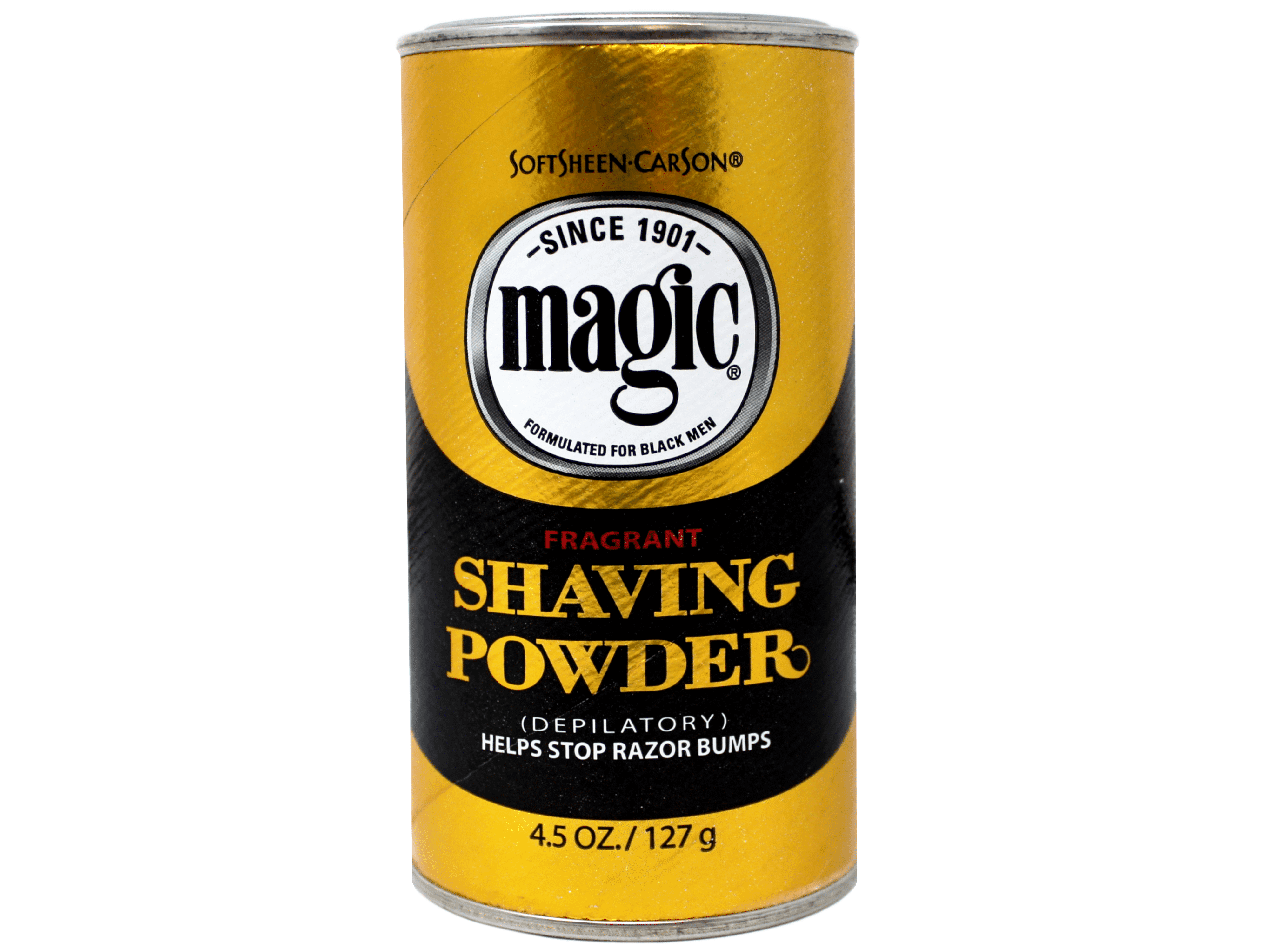Magic Shave Gold Razorless Shaving Powder for Black Men, Fragrant, 4.5 ...