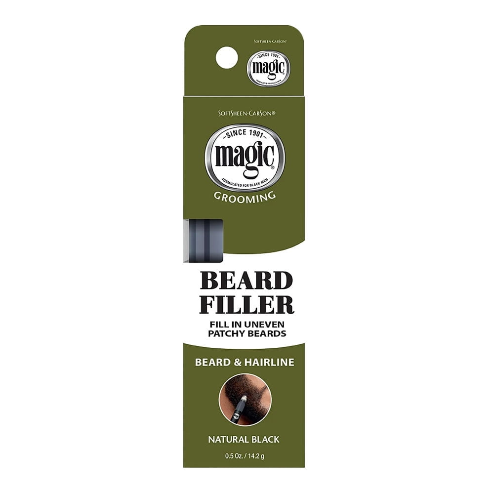 Magic Grooming Beard Filler, Fill Patchy Beard, Natural Black, 0.05 Oz ...