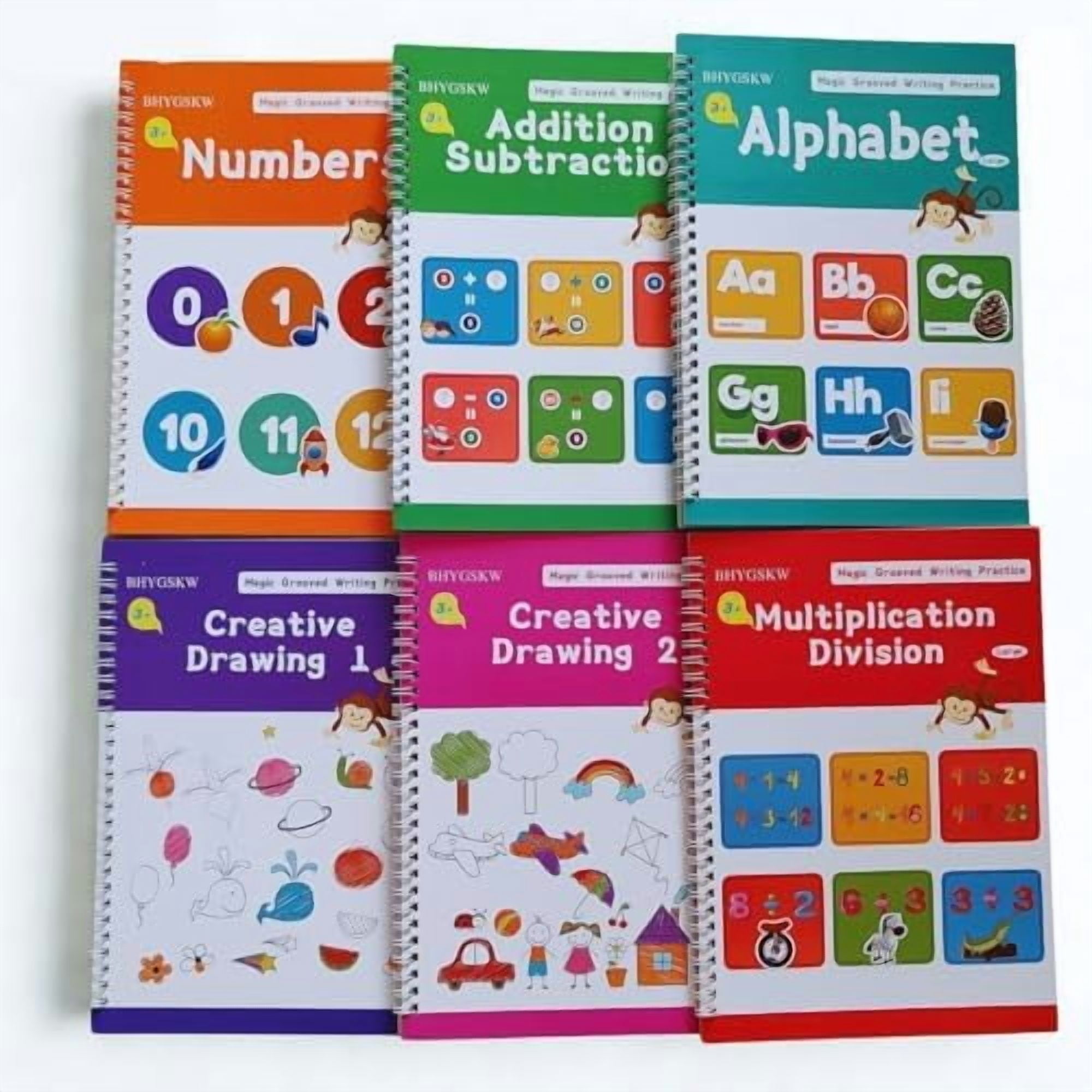 Magic Grooved Writing Practice Books for Kids with Disappearing Ink ...