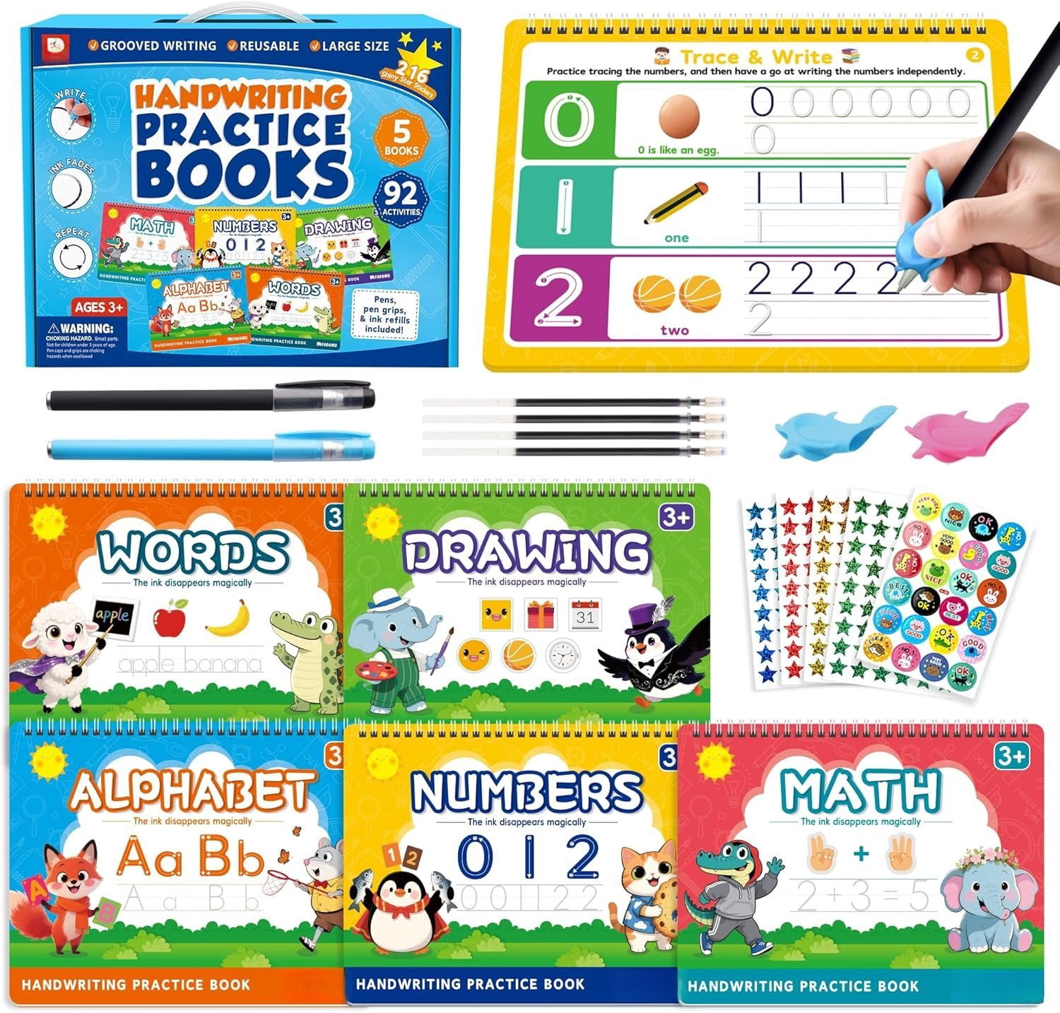 Magic Grooved Writing Practice Books for , Large Grooved Handwriting ...
