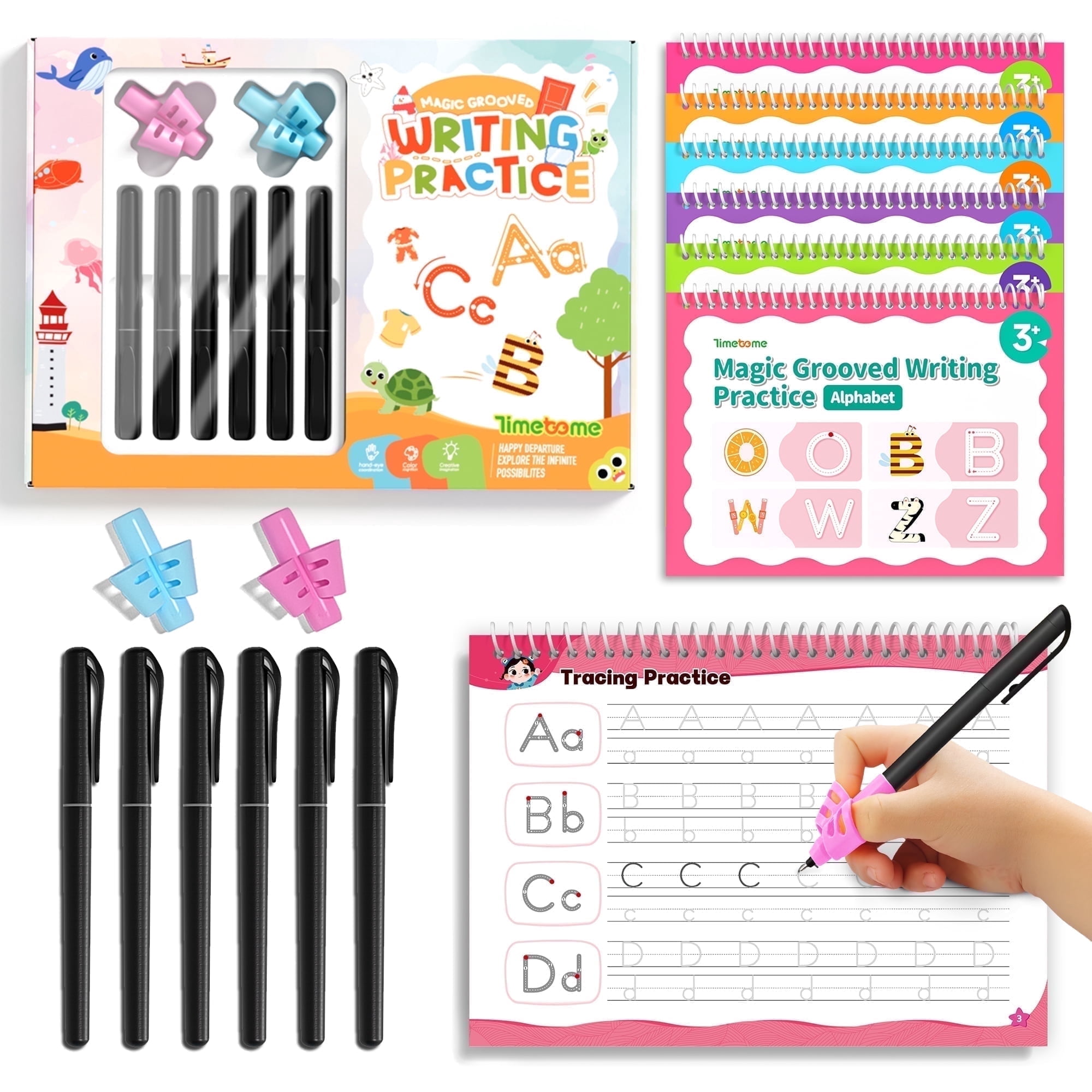 Magic Grooved Writing Practice, Large Grooved Handwriting Books ...