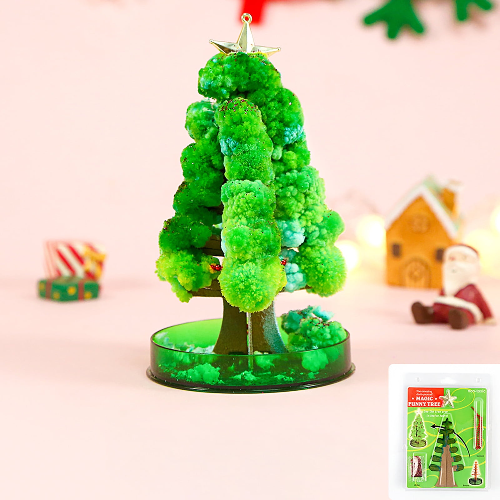 Magic Growing Crystal Christmas Tree, Mini Christmas Tree Magic Growing ...