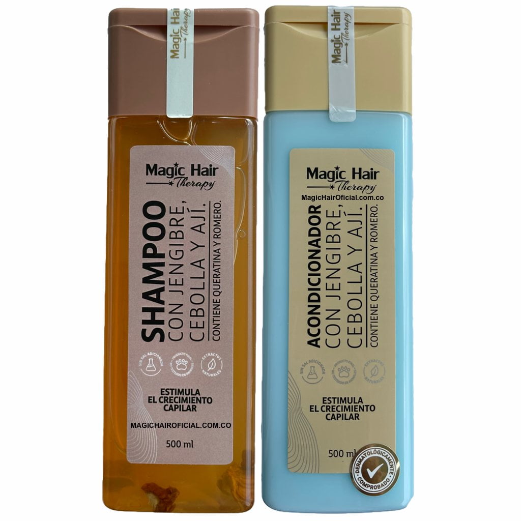 Magic Hair KIT (2 PACK) Magic Hair Shampoo de cebollla con aji y Magic ...
