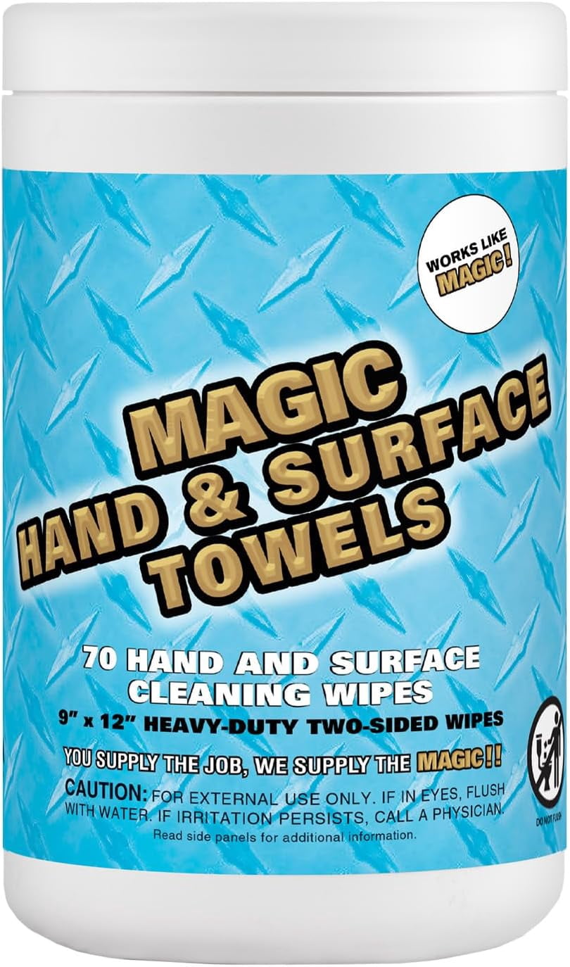 Magic Heavy Duty Cleaning Wipes - Dual Sided Hand & Surface Shop Towels ...