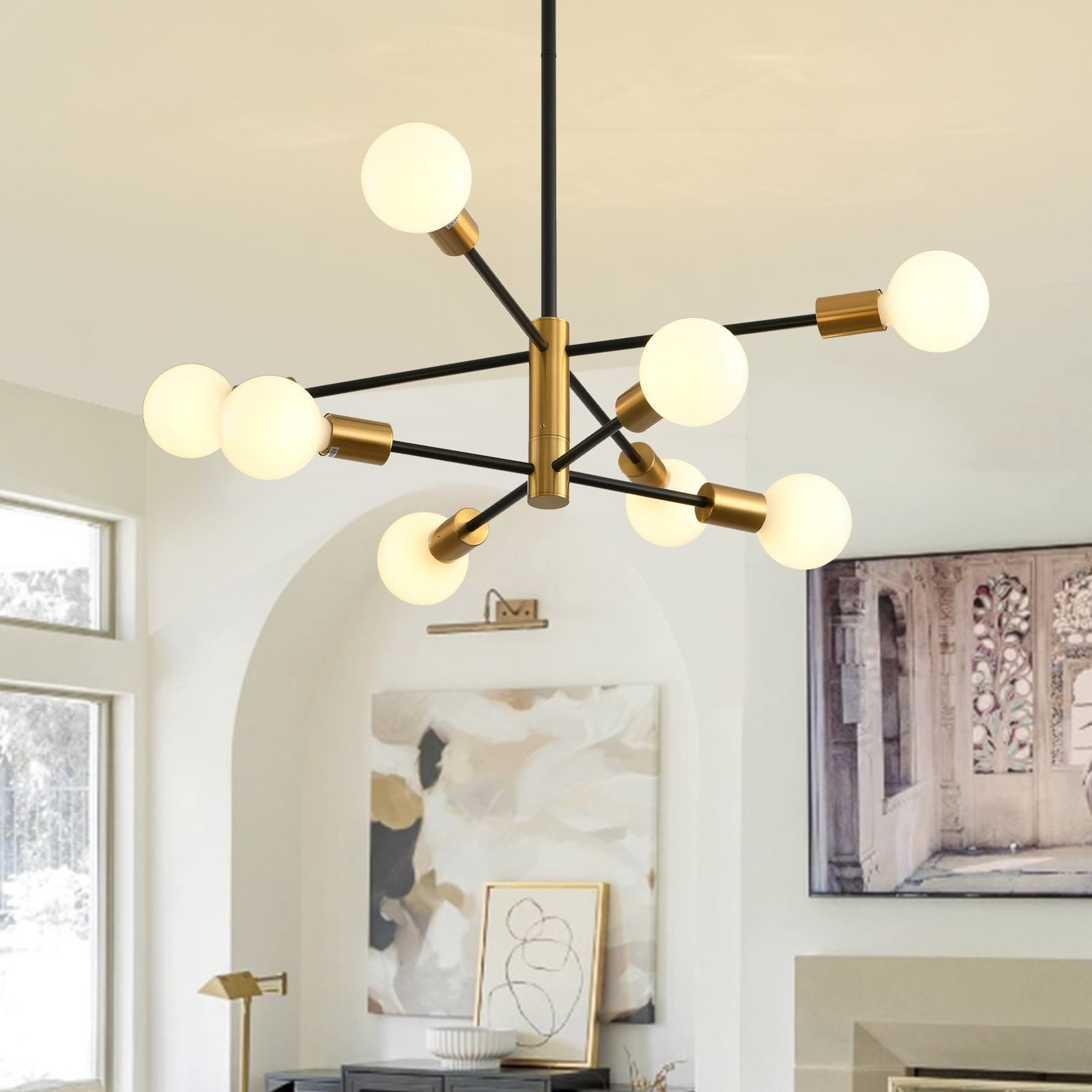 Magic Home 8-Light Modern Sputnik Chandeliers Mid Century Adjustable ...