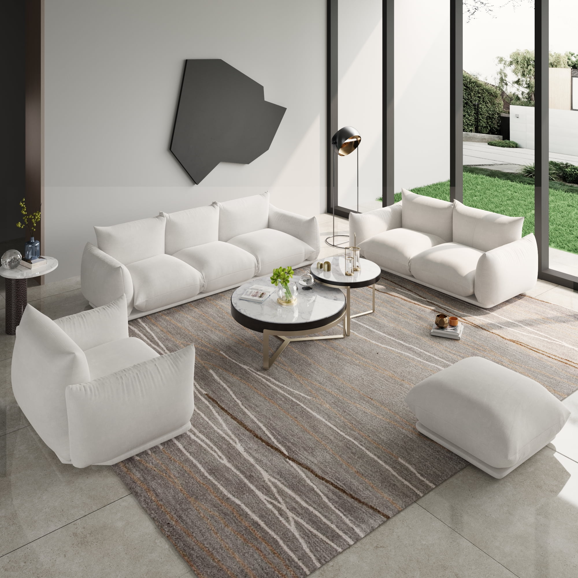 Magic Home Convertible Sectional Sofa Modular Couch Floor sofas Foam ...