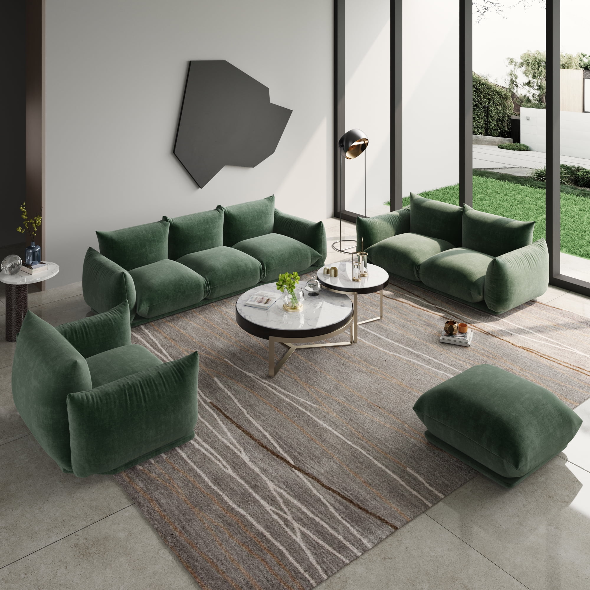 Magic Home Convertible Sectional Sofa Modular Couch Floor sofas Foam Couch L-Shaped Modern ...