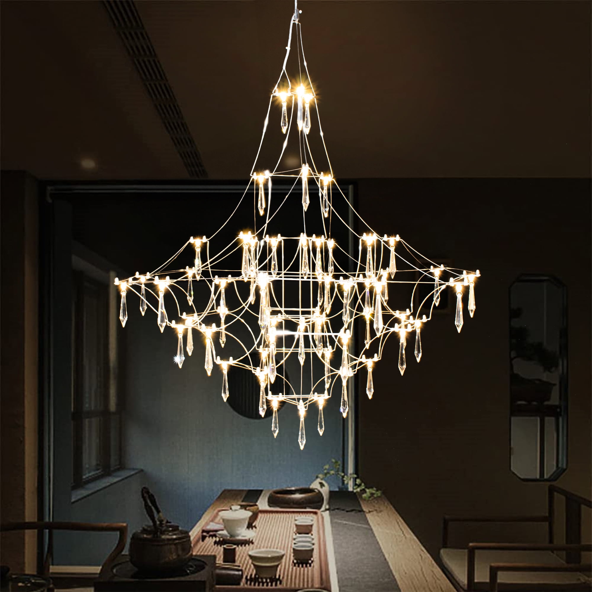 Magic Home LED 66-Light Dining Room Light Fixtures Over Table,Modern ...