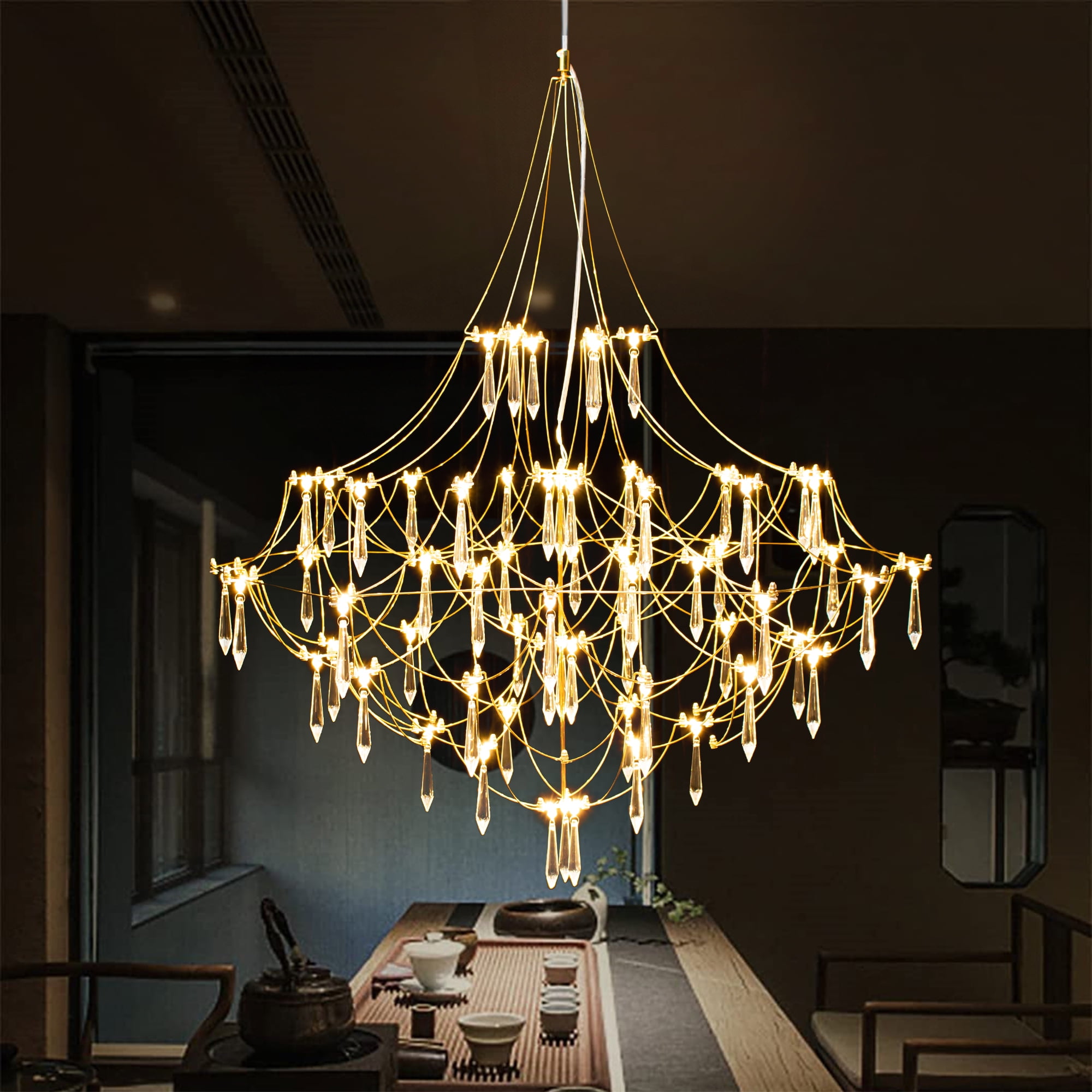 Magic Home LED 66-Light Dining Room Light Fixtures Over Table,Modern ...