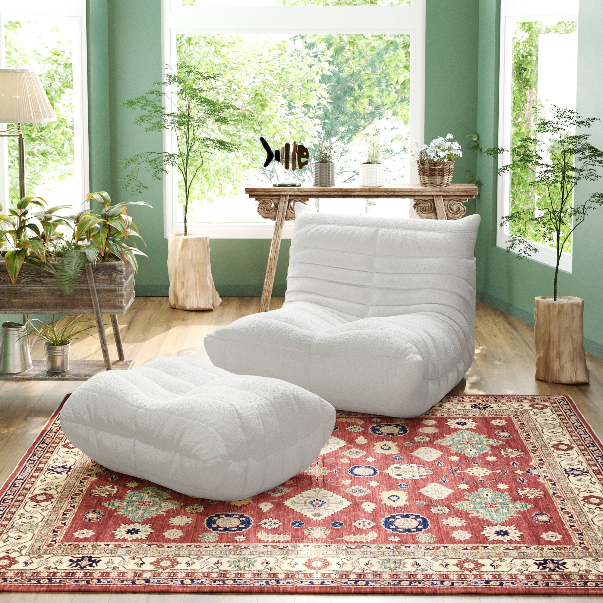 Magic Home Memory Foam Floor Chair, Comfortable Back Support Lazy Sofa, Comfy for Reading Game ...