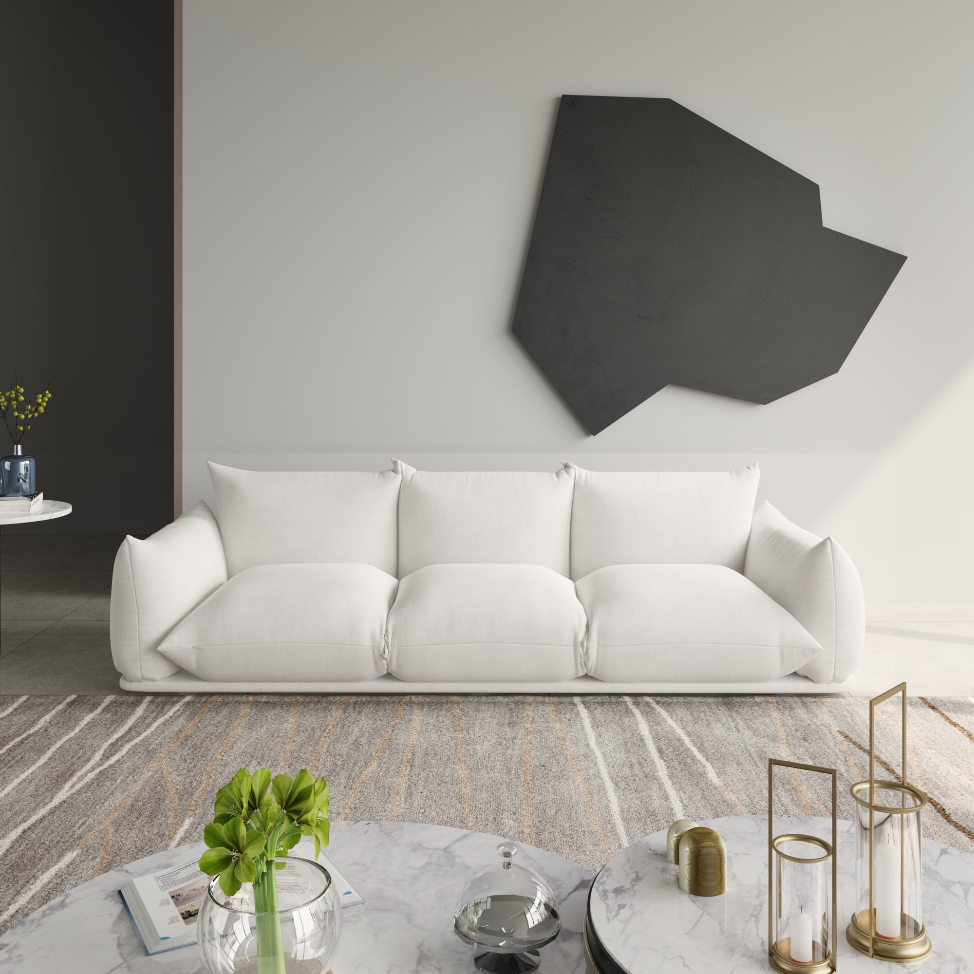 Magic Home Modular Sectional Sofa Floor sofa Foam Couch L-Shaped Sofa ...