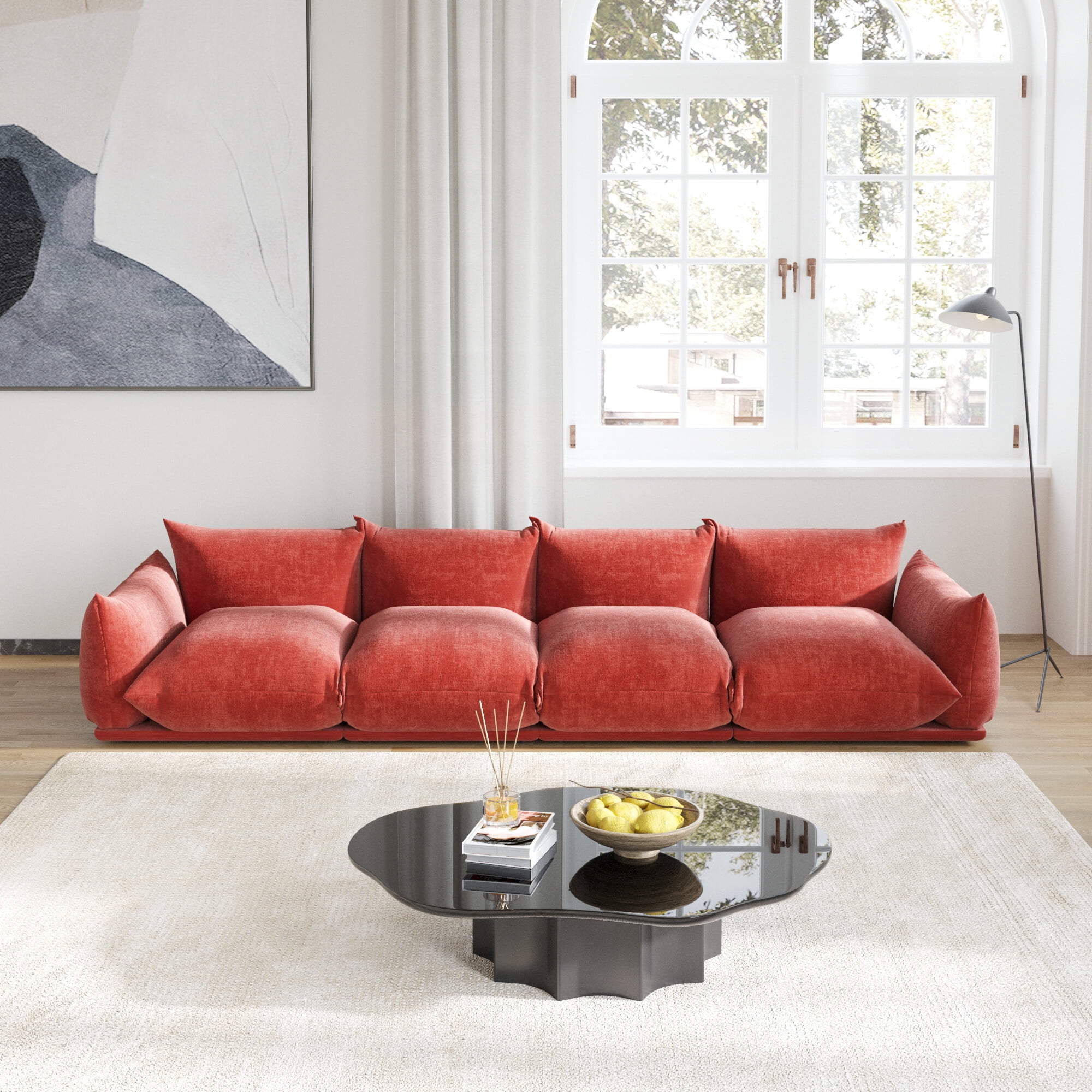 Magic Home Modular Sectional Sofa Floor sofa Foam Couch L-Shaped Sofa ...