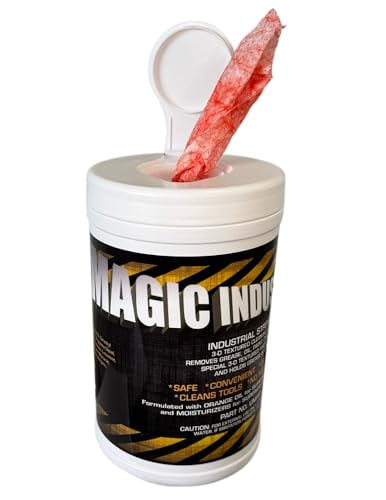 Magic Industrial Wipes/ 3-D textured Cleaning Wipe/Removes Grease, Oil ...
