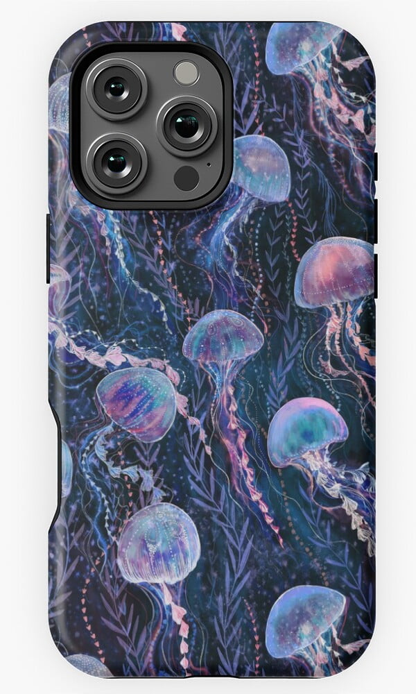 Magic Jellyfish Ocean Phone Case for iPhone 16 15 14 13 12 11 Pro Max ...