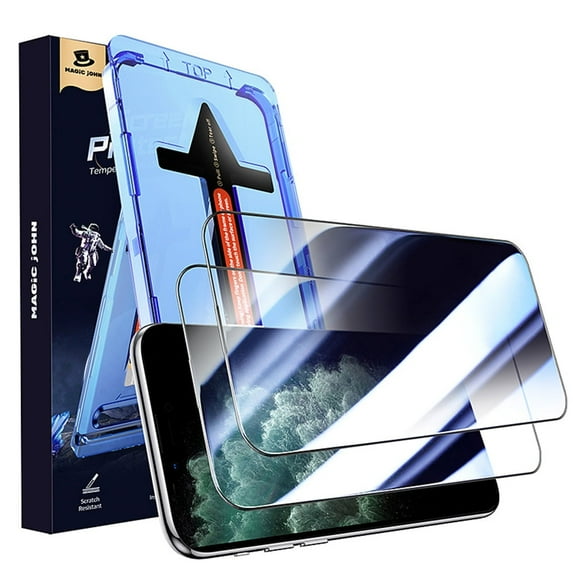 Magic John 2 Pack Privacy Screen Protector for iPhone 11 Pro Max 6.5in ...