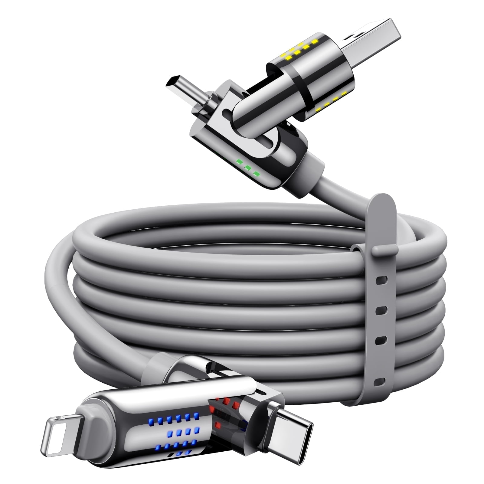 Magic John 240W Charging Cable 4 in 1 USB Type C Fast Charging & Data ...