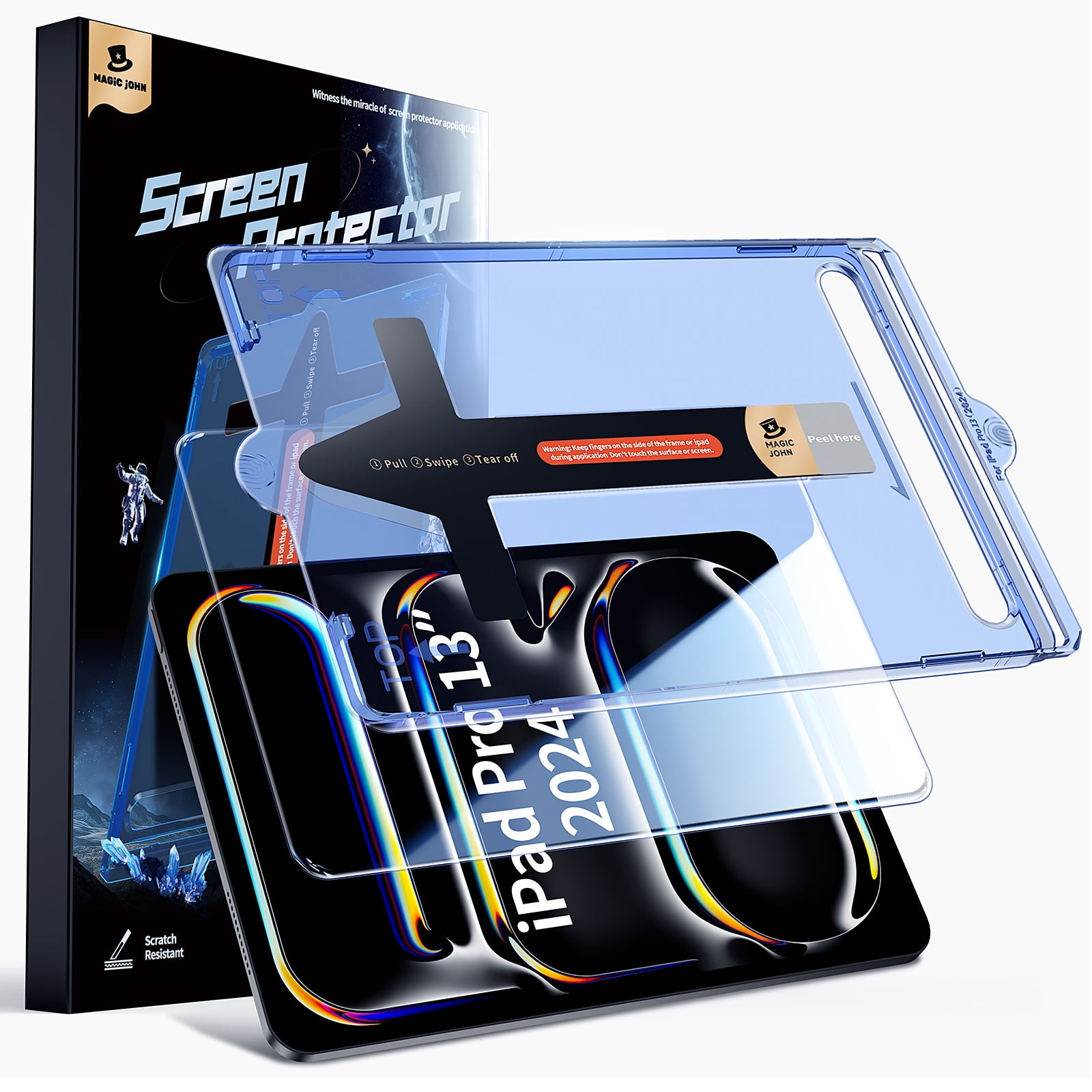 Magic John Screen Protector for iPad Pro 13in Tablet Corning Tempered ...