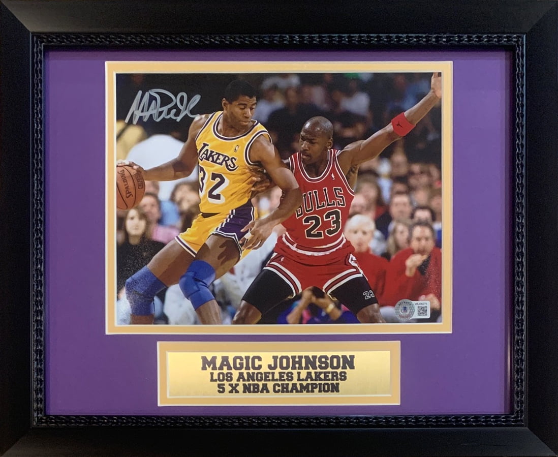Magic Johnson Autographed Los Angeles Lakers Signed Basketball 8x10 ...