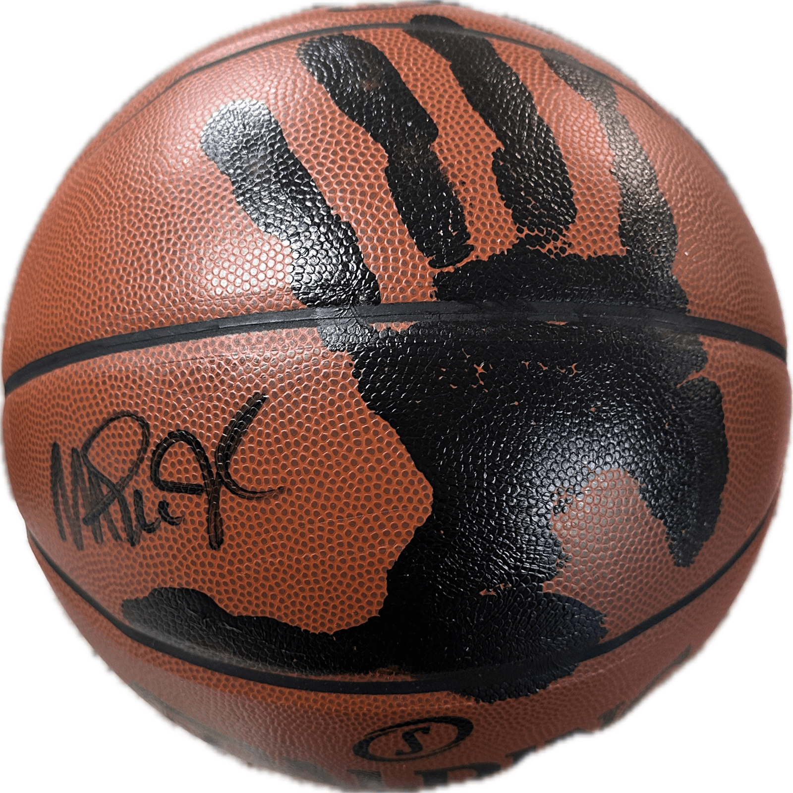 Magic Johnson Handprint and Signed Autographed Basketball JSA Full ...