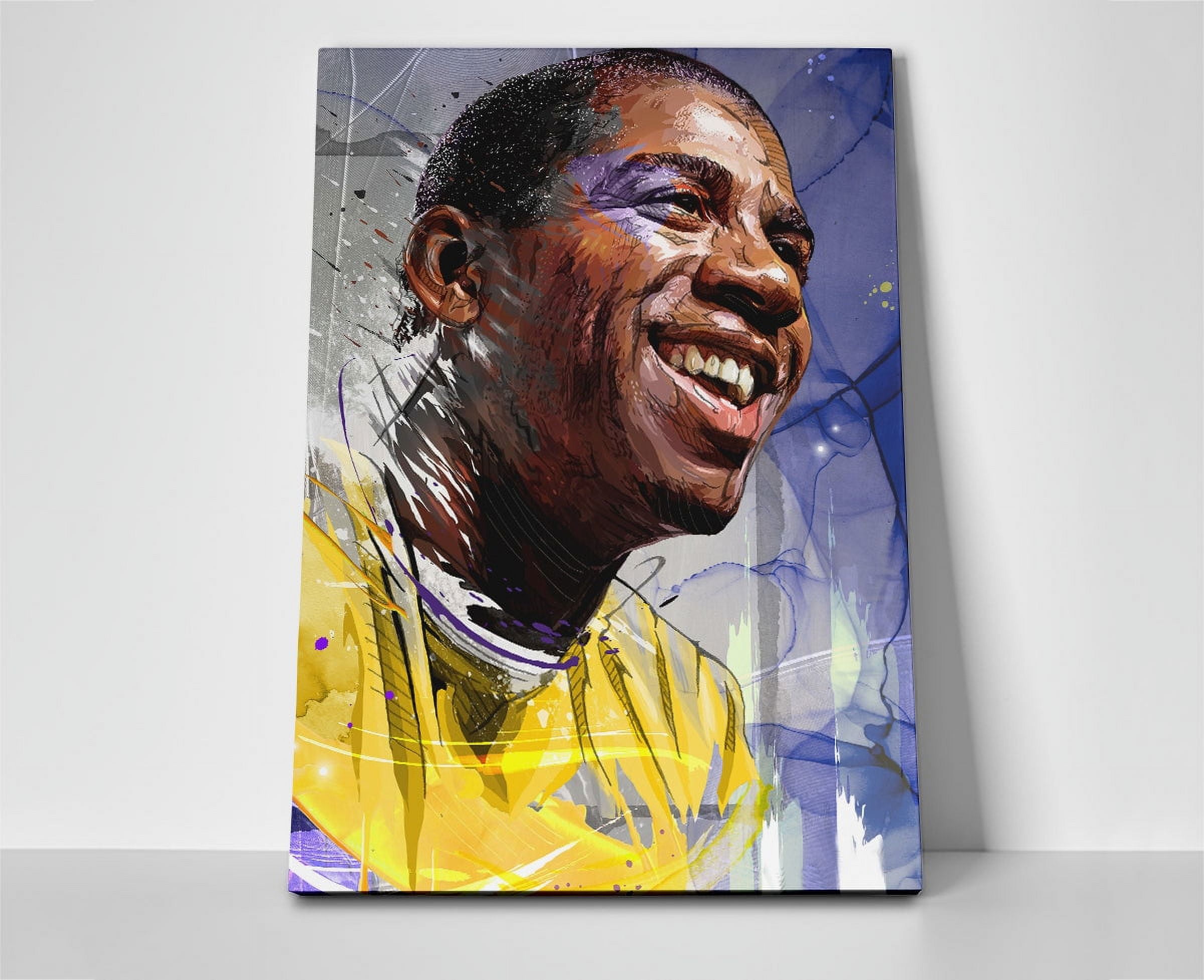 Magic Johnson Poster or Wrapped Canvas - Walmart.com