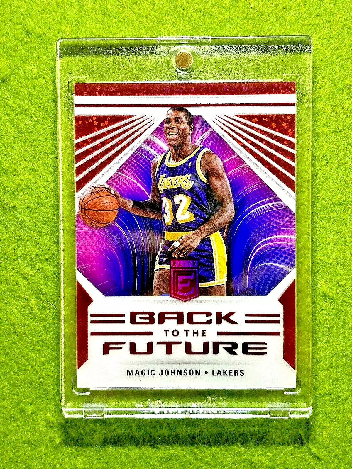 Magic Johnson WHITE SPARKLE PRIZM Asia Red CLEAR Card SP 2022 BACK to ...