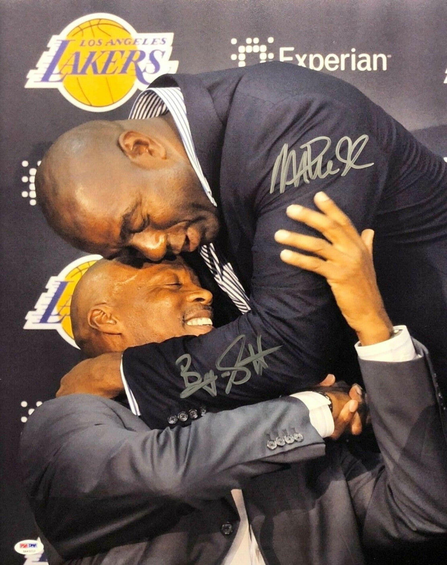 Magic Johnson and Byron Scott autographed Los Angeles Lakers 16x20 ...