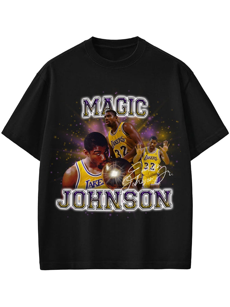 Magic Johnson png RAP Bootleg T-Shirt Design Digital File, PNG file ...