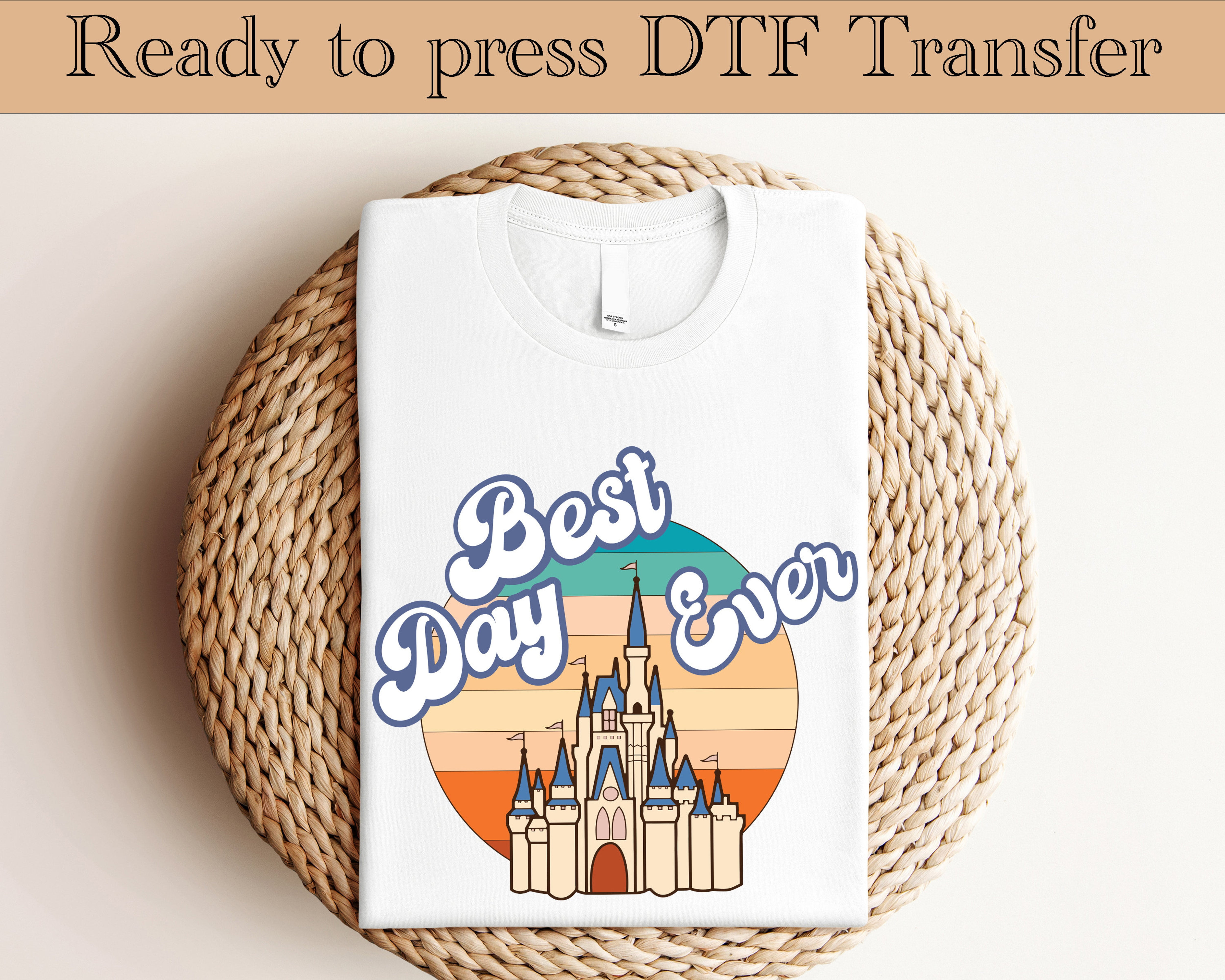 Magic Kingdom DTF, Disney Ready To Press, Disney Castle Heat Transfer ...