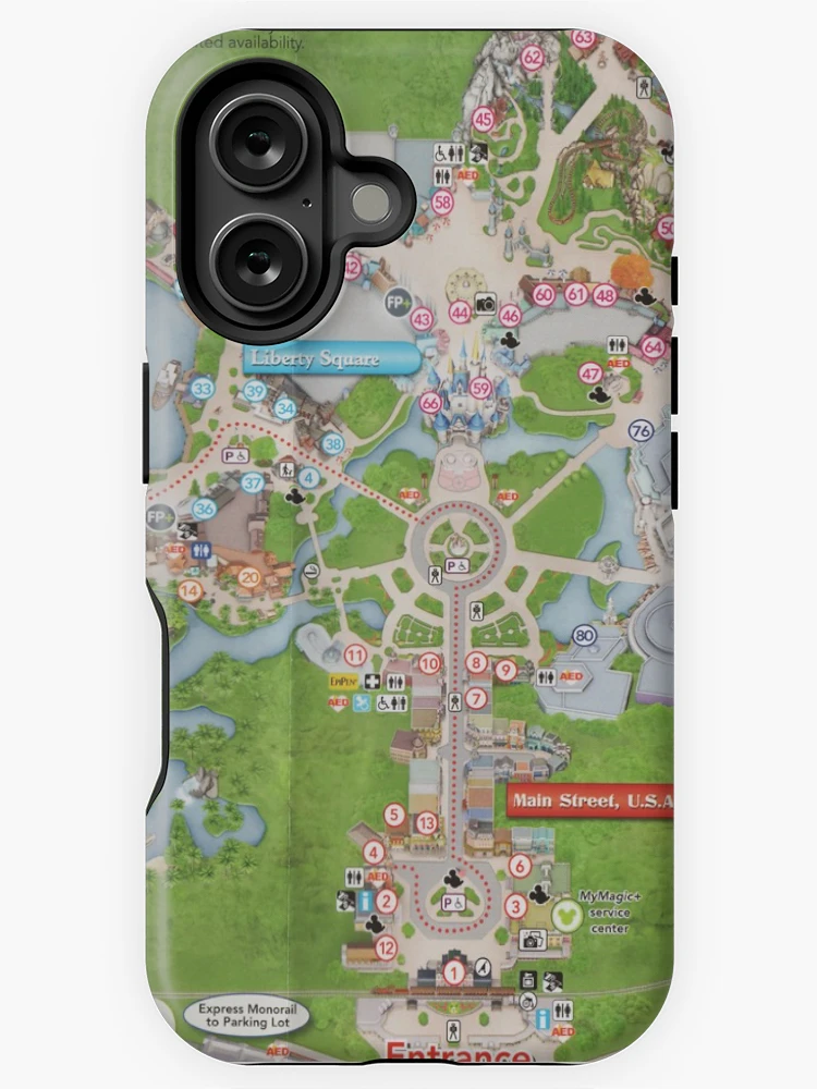 Magic Kingdom Map iPhone 16/15/14/13/12/11 Pro Max Case - Walmart.com