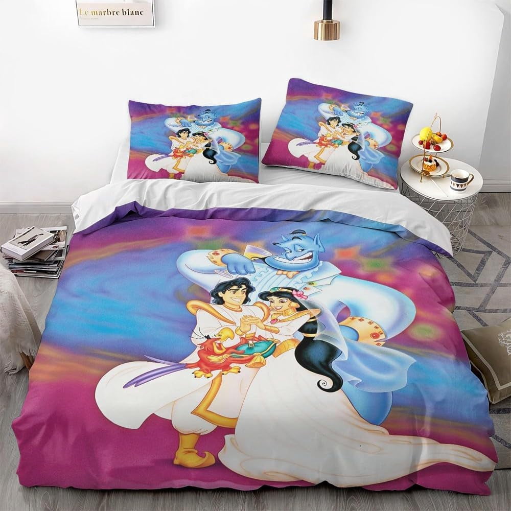 Magic Lamp Jasmine Princess Duvet Cover Soft 3D Printed Bedding Set ...