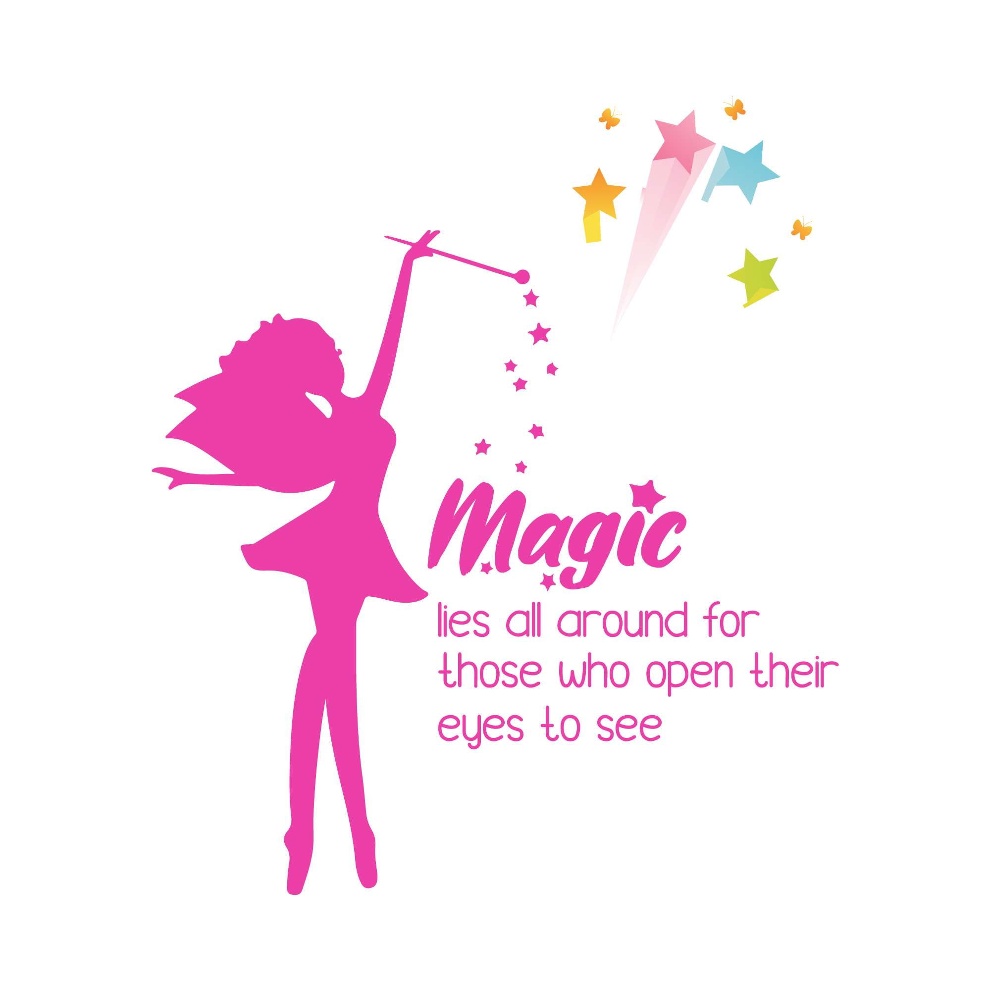 Magic Lies All Around Fairytale Magical Inspirational Quote Wall Decal ...