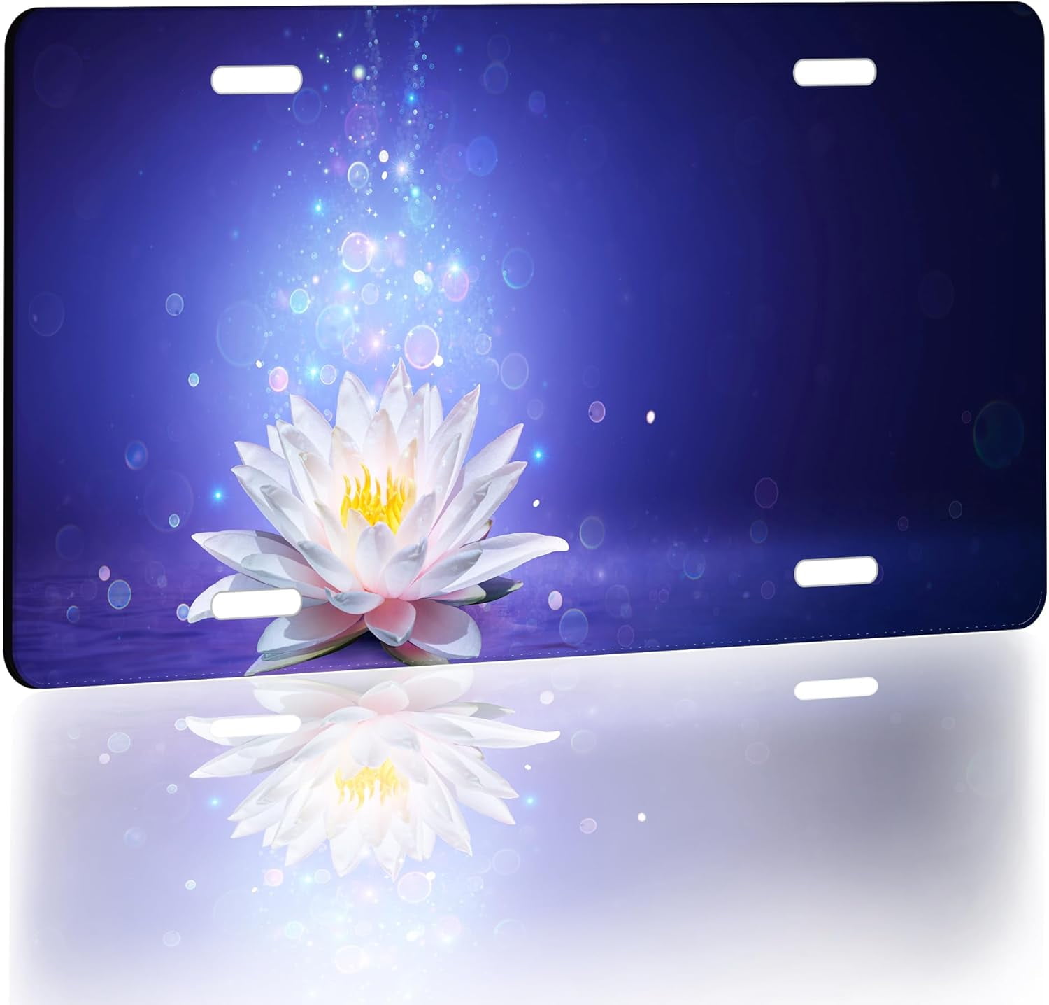 Magic Lotus Flower License Plate Cover, Fairy Light License Plate for ...
