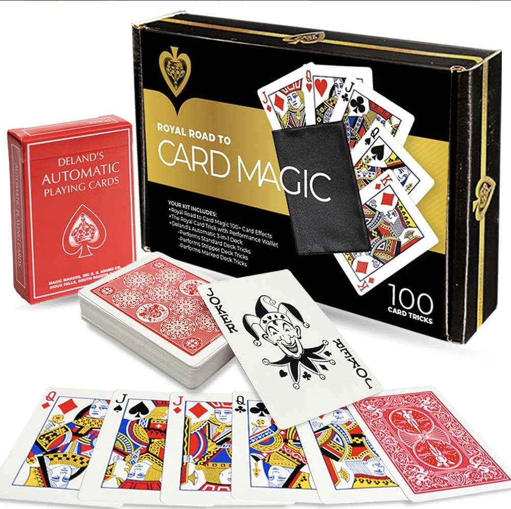 Magic Makers 100 Card Tricks Royal Road to Card Magic Kit with ...