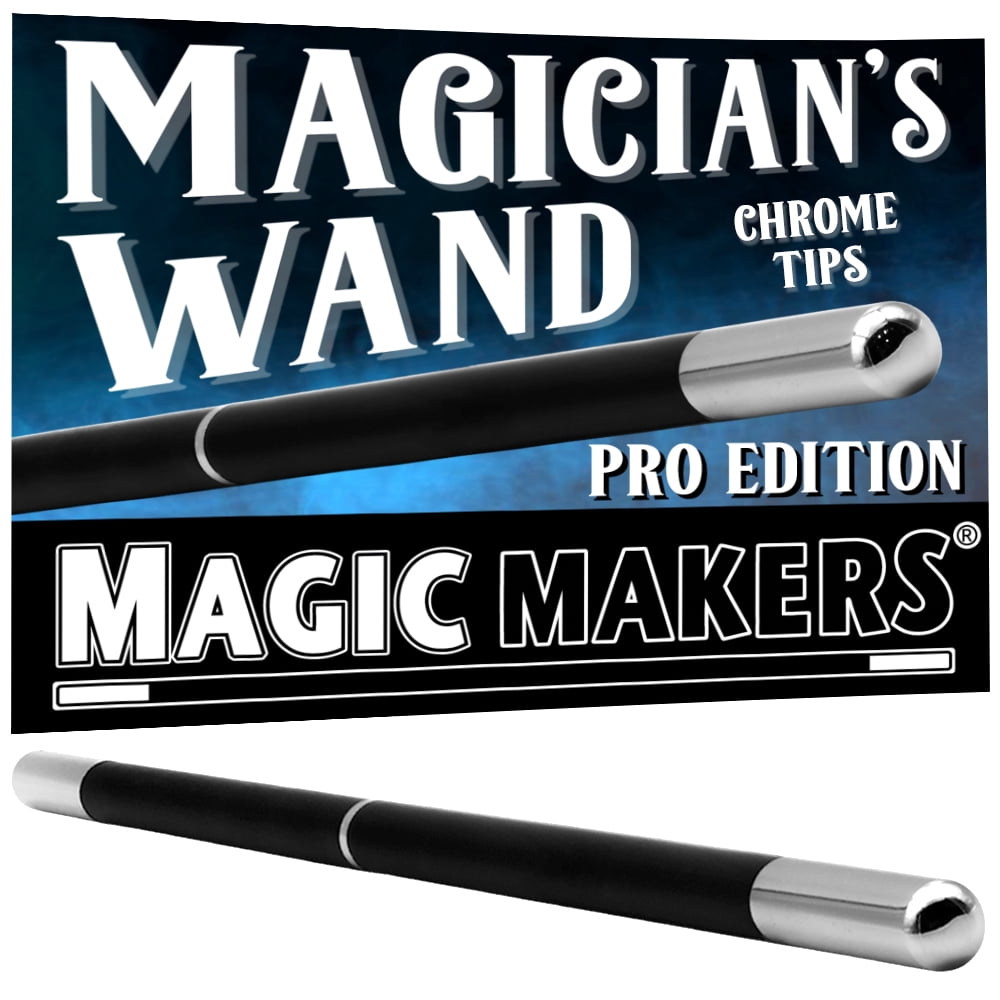 Magic Makers Magician's Pro Wand - Black with Chrome Tips - Walmart.com