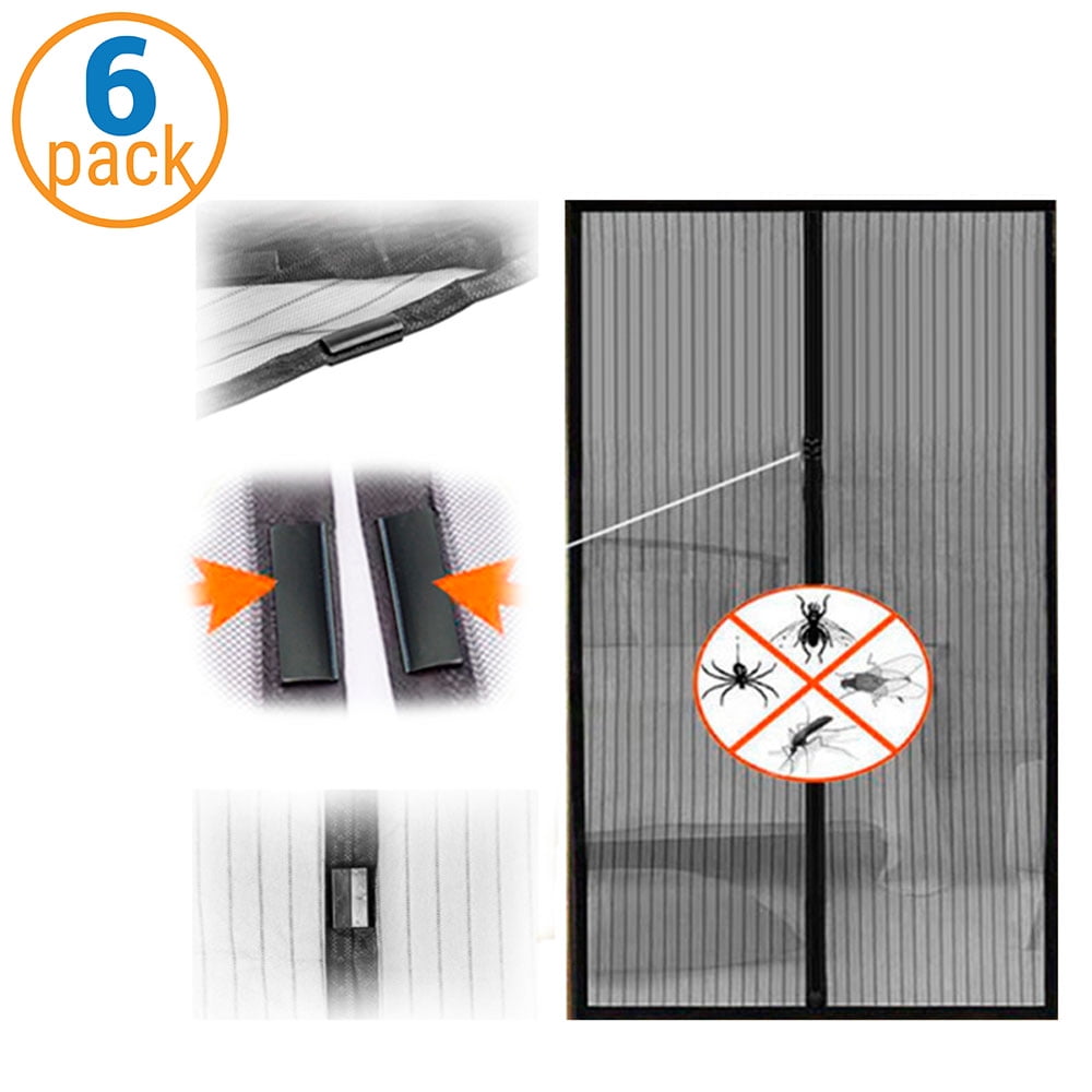 Magic Mesh Deluxe Hands-Free Magnetic Screen Door, Fits Doors up to 39 ...